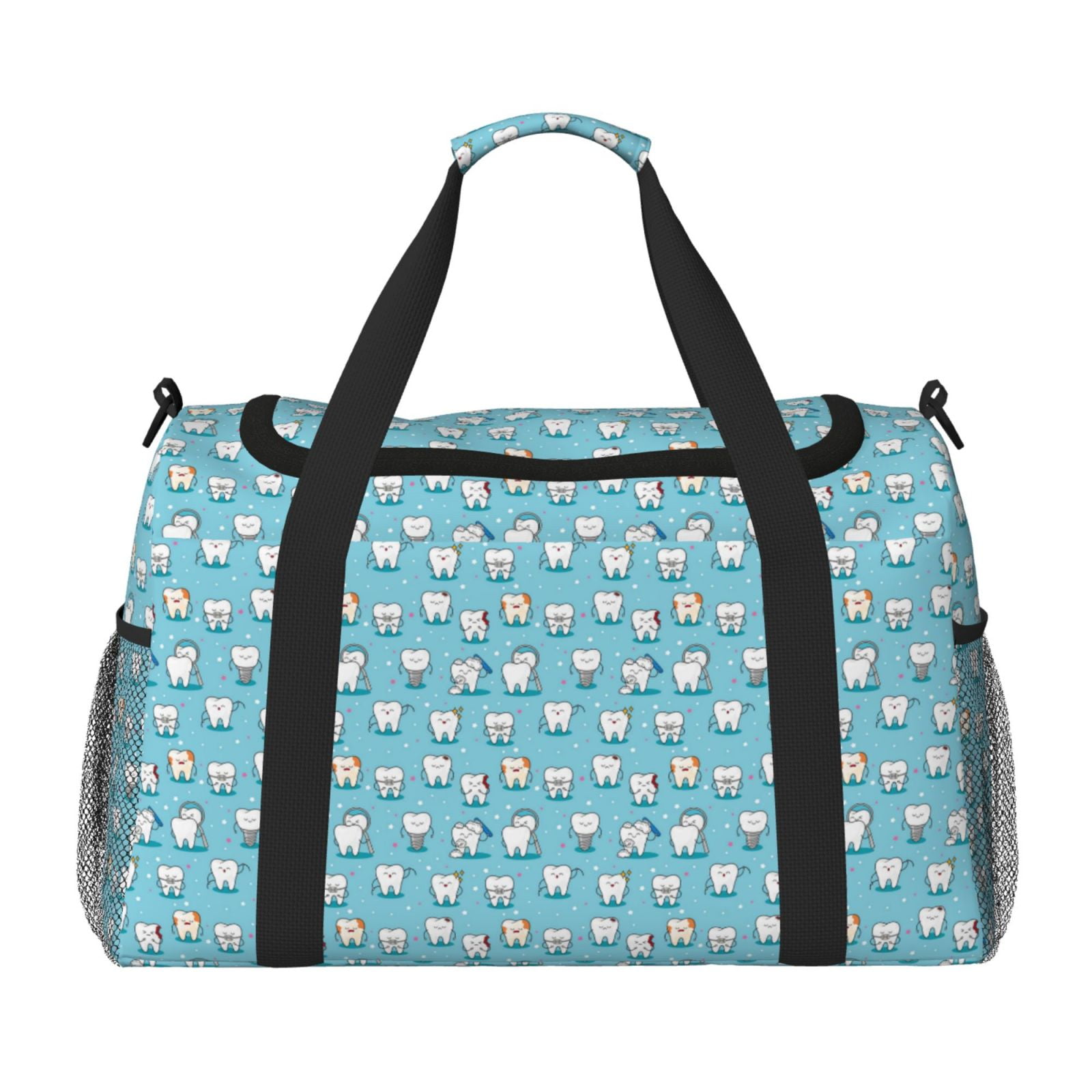 Picia Cartoon Teeth Print Travel Duffle Bag,Weekender Bags for Women ...
