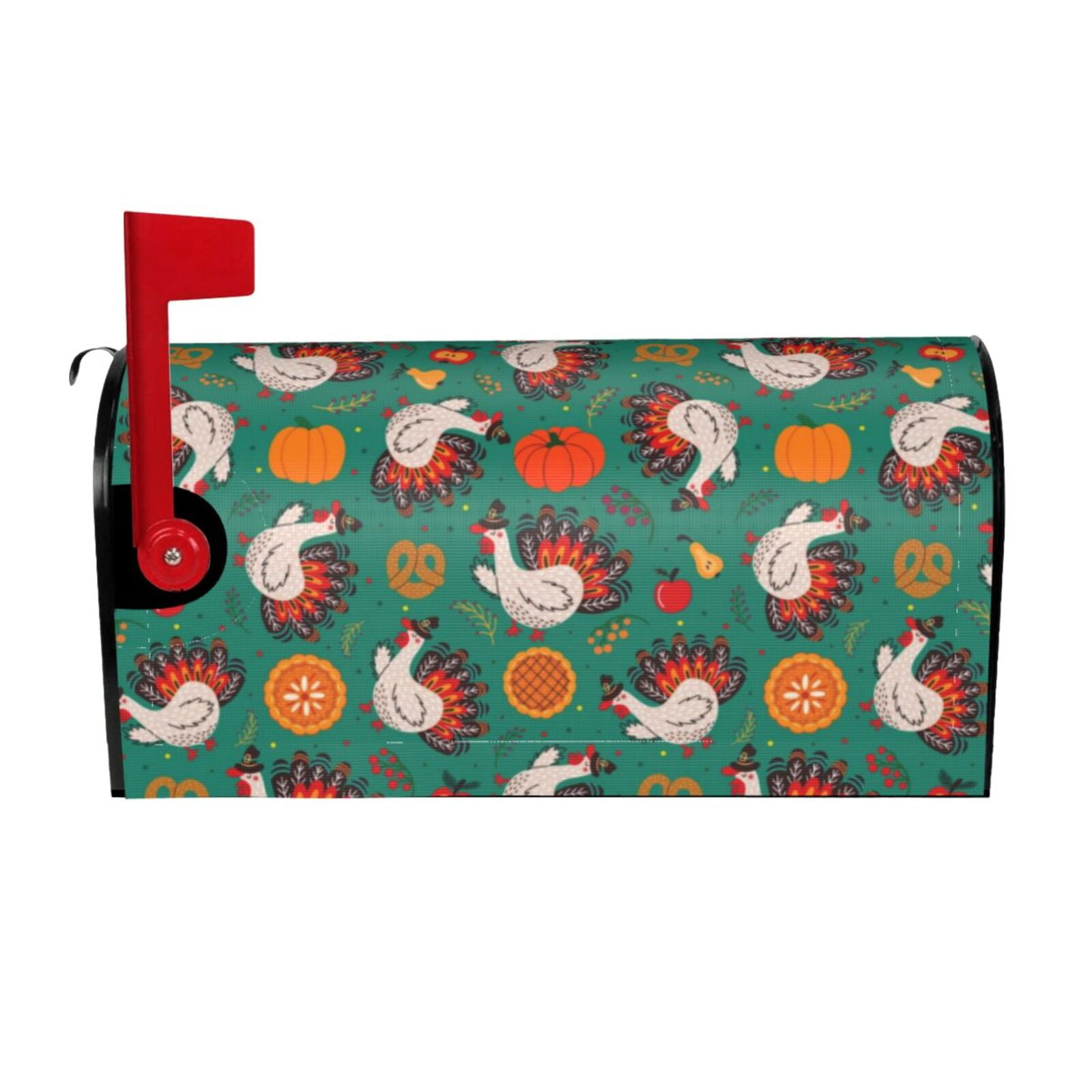 Picia Cartoon Turkey Magnetic Mailbox Cover Standard Size-21x18 in ...
