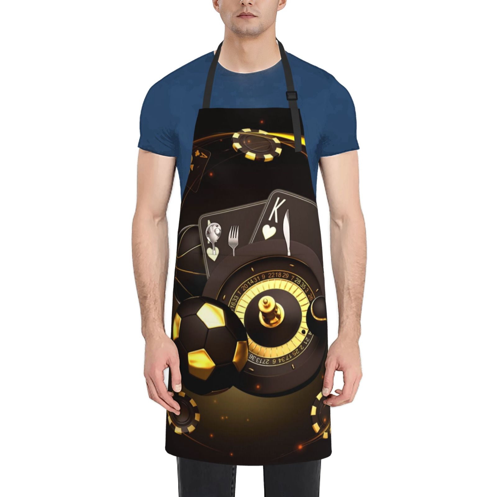 Picia Casino Card Soccer Waterproof Apron for Unisex Adult - Adjustable ...
