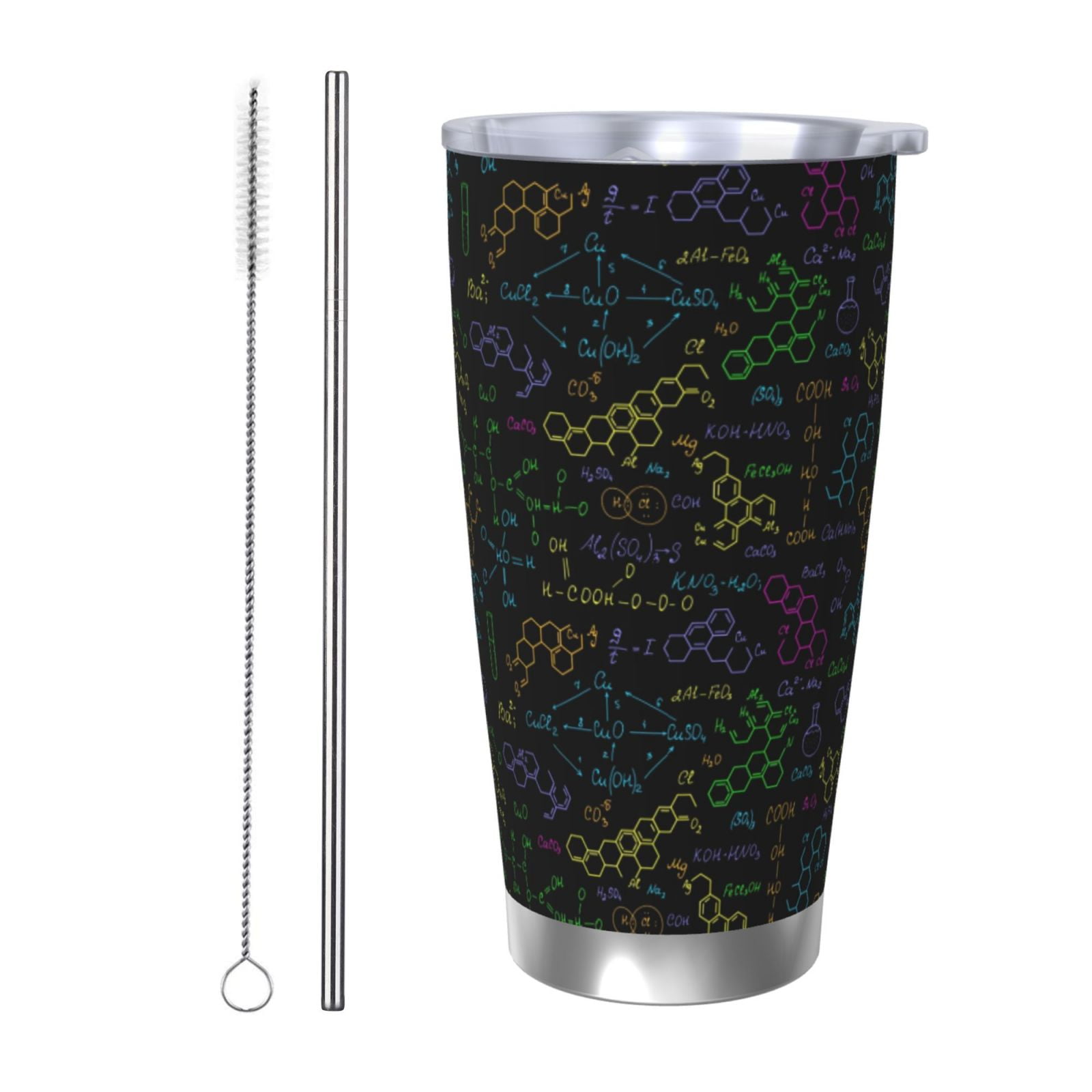Picia Chemistry Formulas Pattern 20 oz Tumbler Stainless Steel Vacuum ...