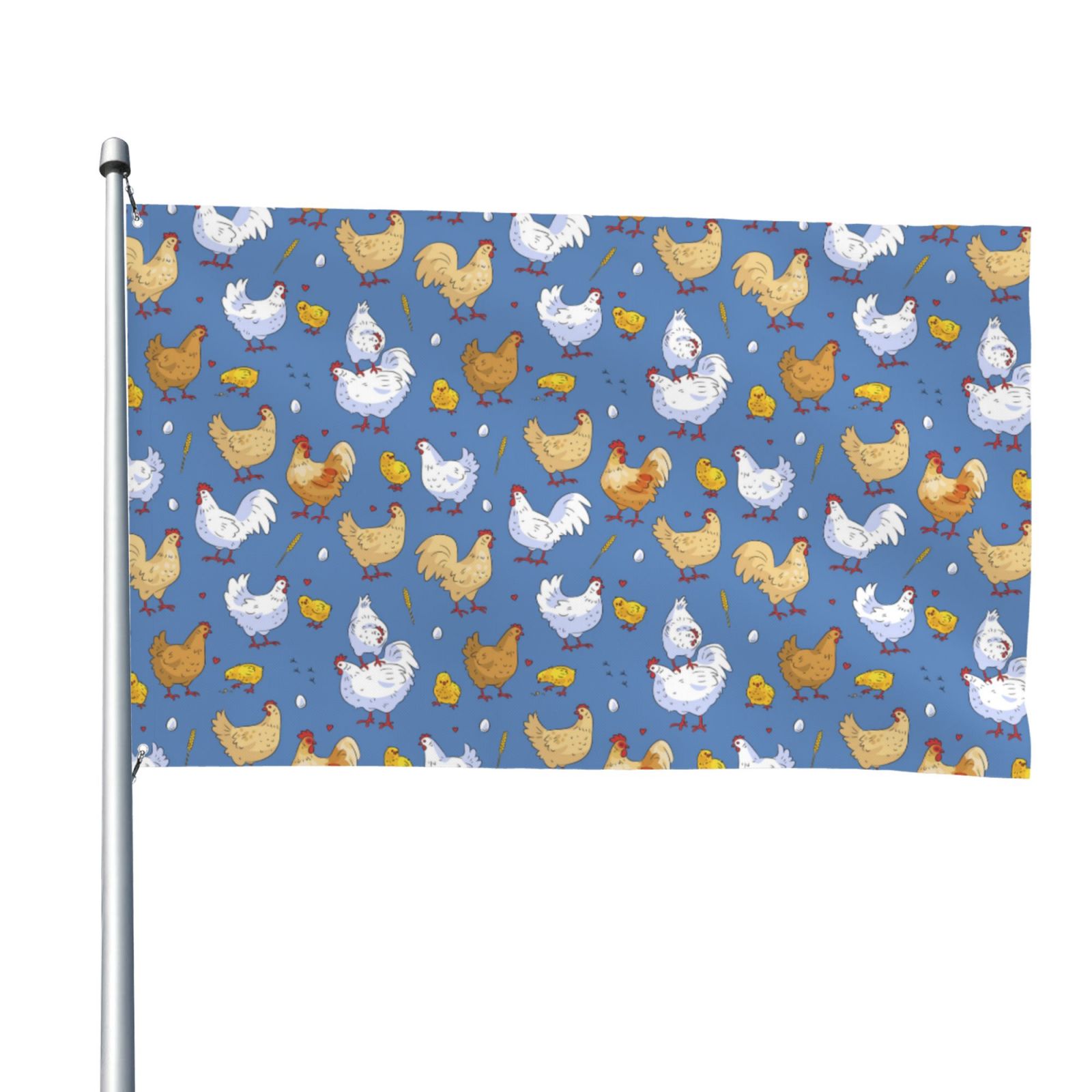Picia Chicken Family Printed Flag ,Chicken Family Pattern Garden Flag ...
