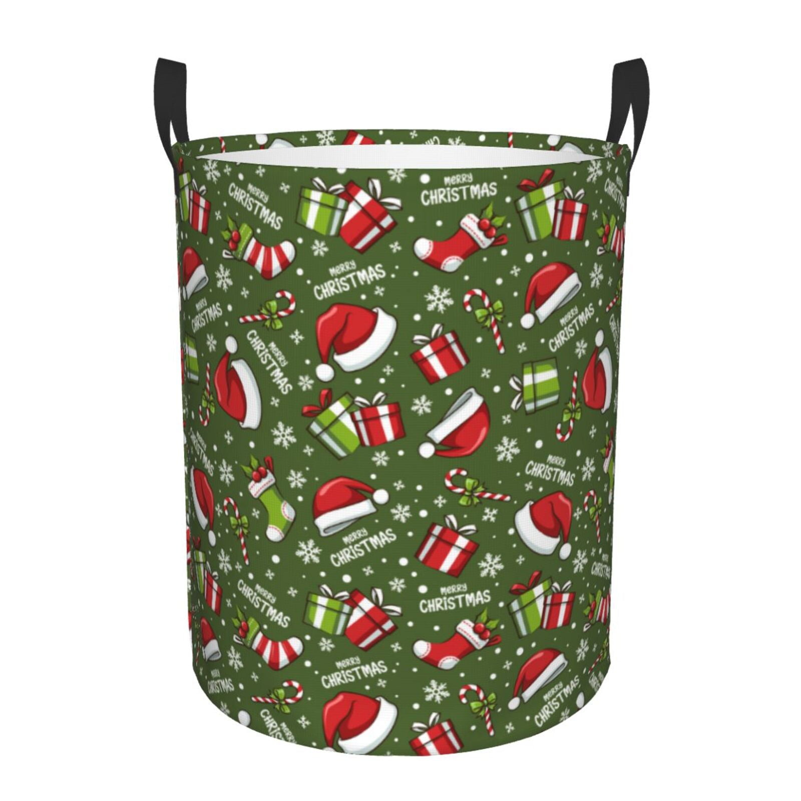 Picia Christmas Hat sock Pattern Large Laundry Basket, Waterproof ...