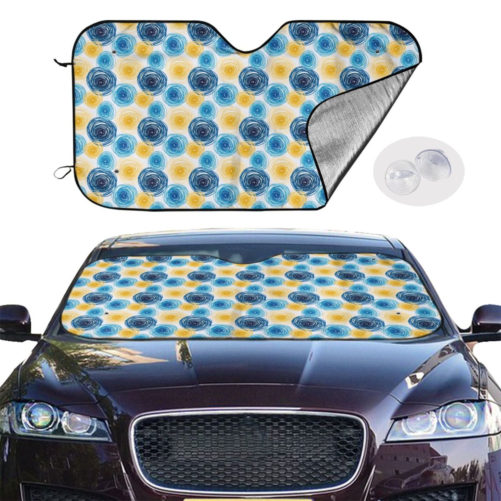 Picia Circular Curved Windshield Sunshade Accordion Folding Style Auto ...