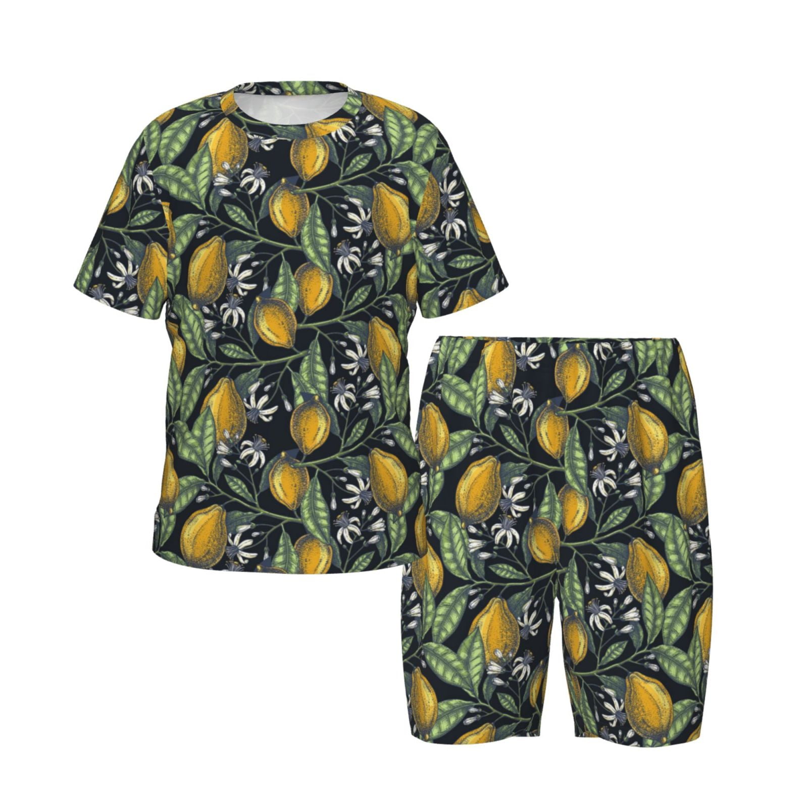 Picia Citrus Fruits Elegant Lemons Printed Boys' Kids-PJ Snug Fit ...