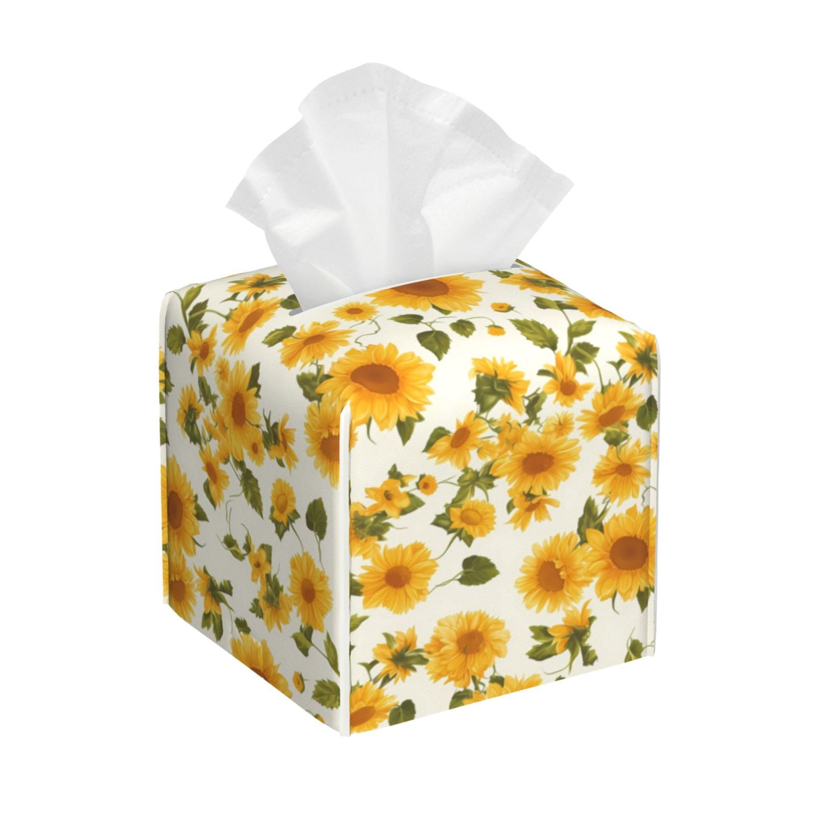 Picia Classical Cute Sunflower Pattern Tissue Box Cover,PVC Leather ...