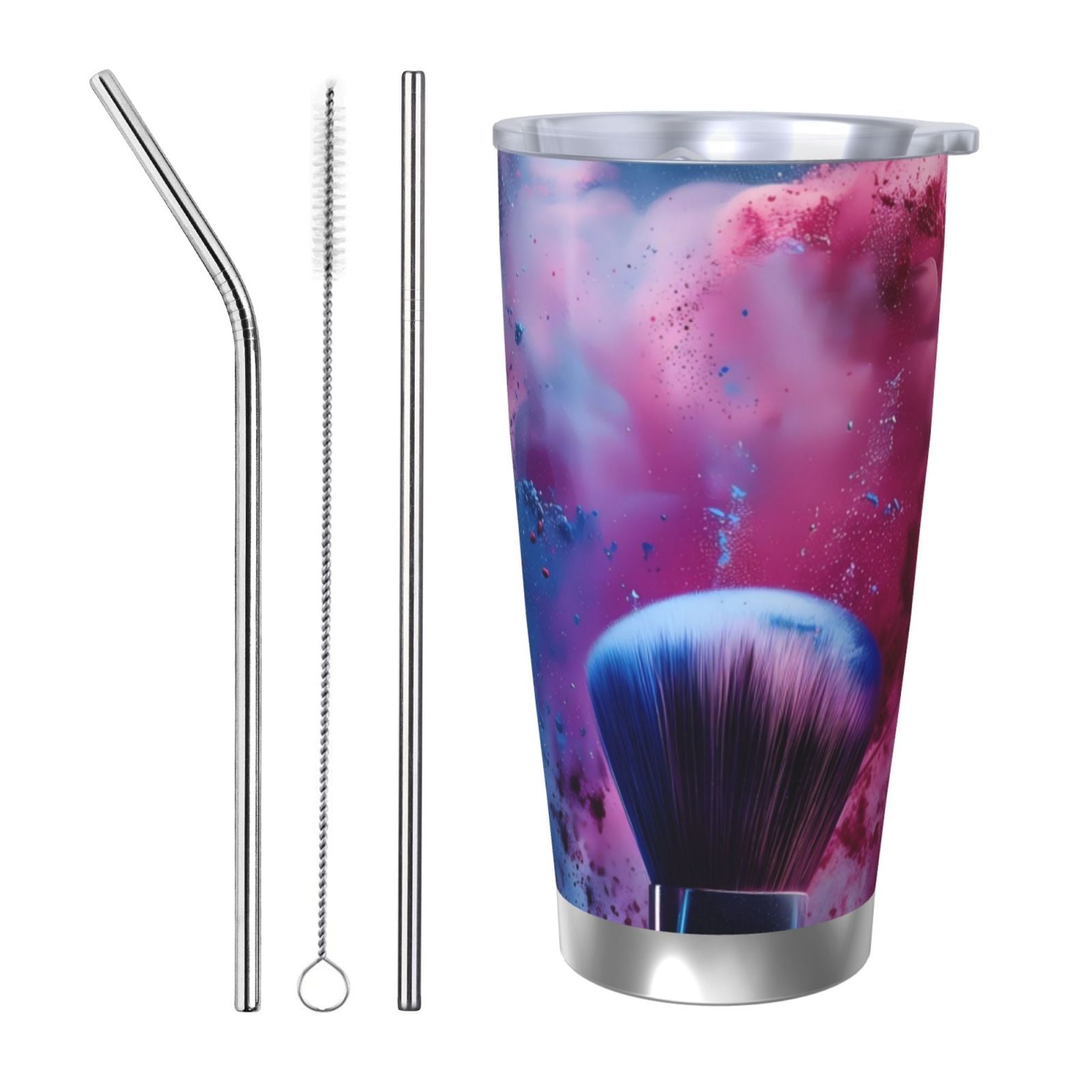 Picia Color Explosion Makeup Brush Pattern 20 oz Tumbler Stainless ...