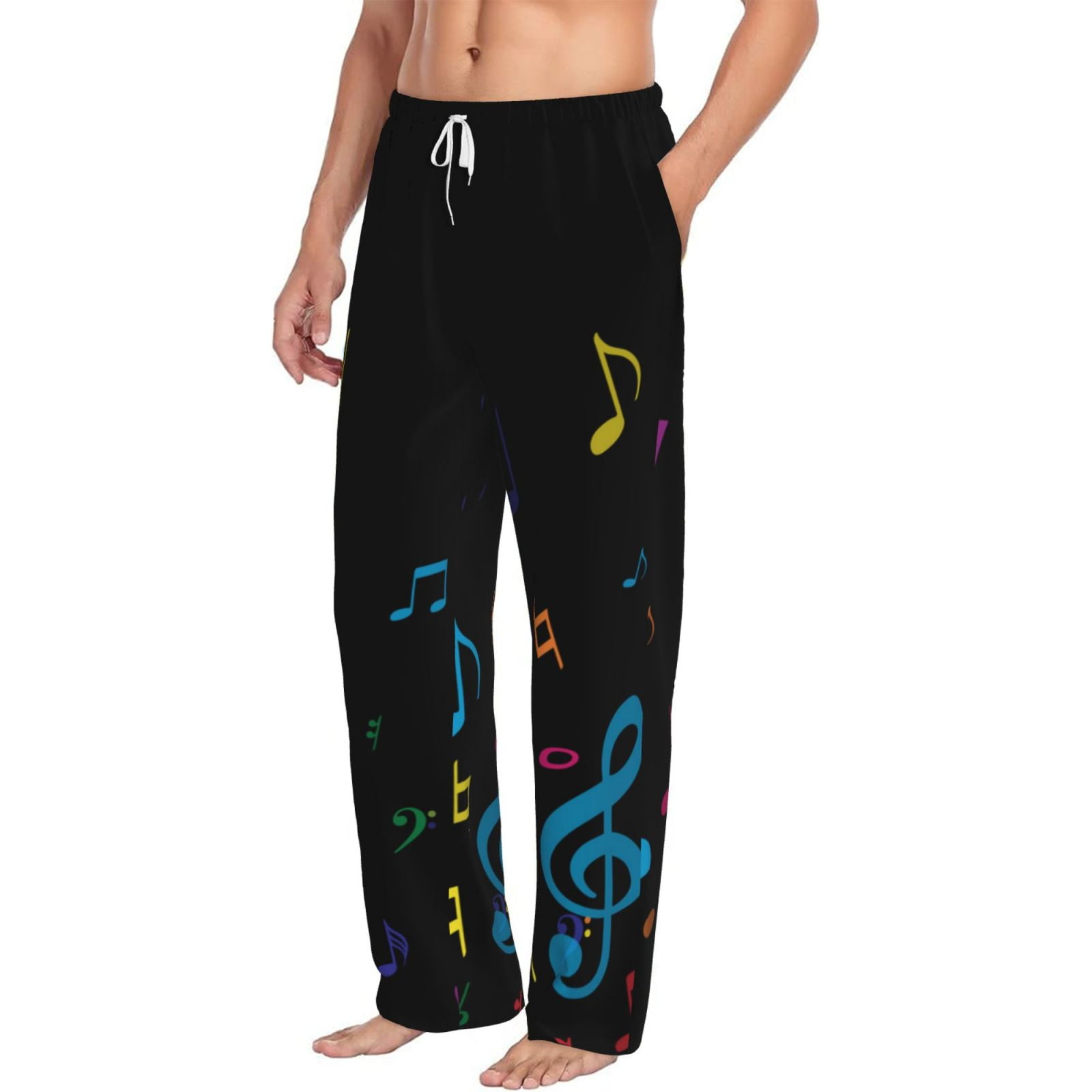 Picia Color Musical Notes Mens Soft Woven Cotton Elastic Waistband ...