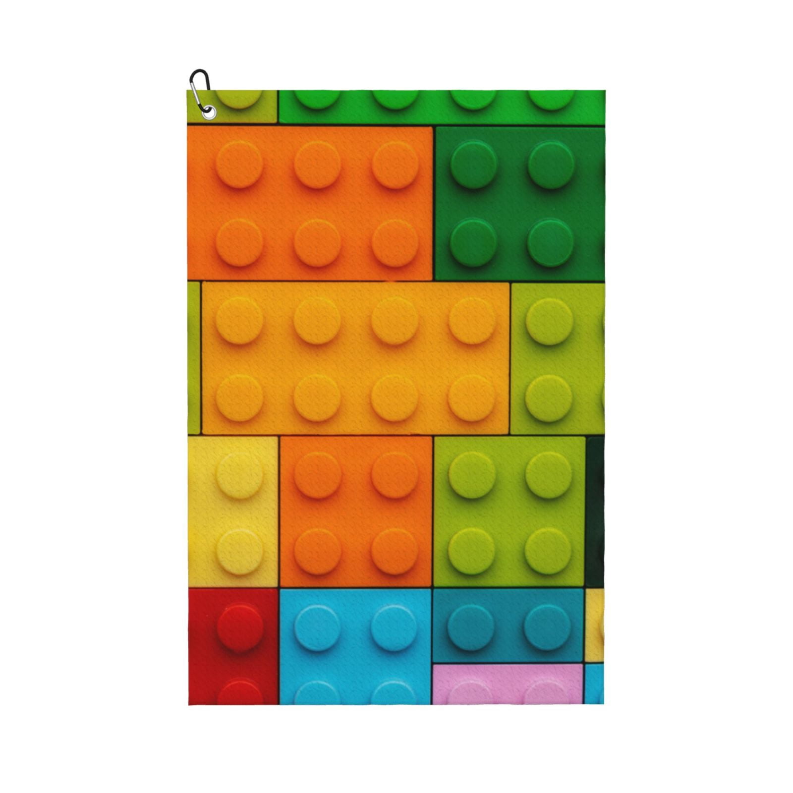 Picia Colorful Building Blocks Microfiber Golf Towel (24" X 16") with ...