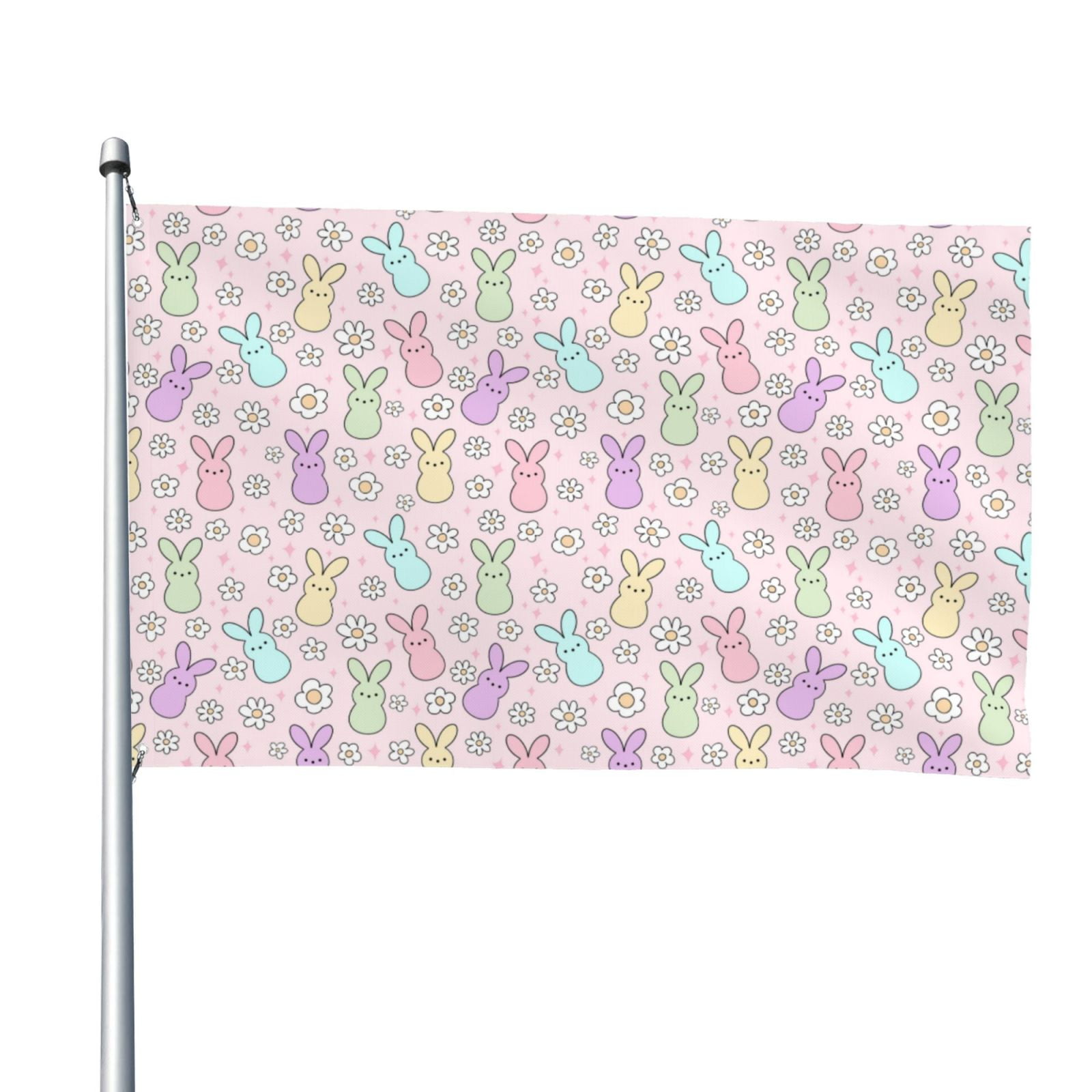 Picia Colorful Bunny Printed Flag ,Colorful Bunny Pattern Garden Flag ...