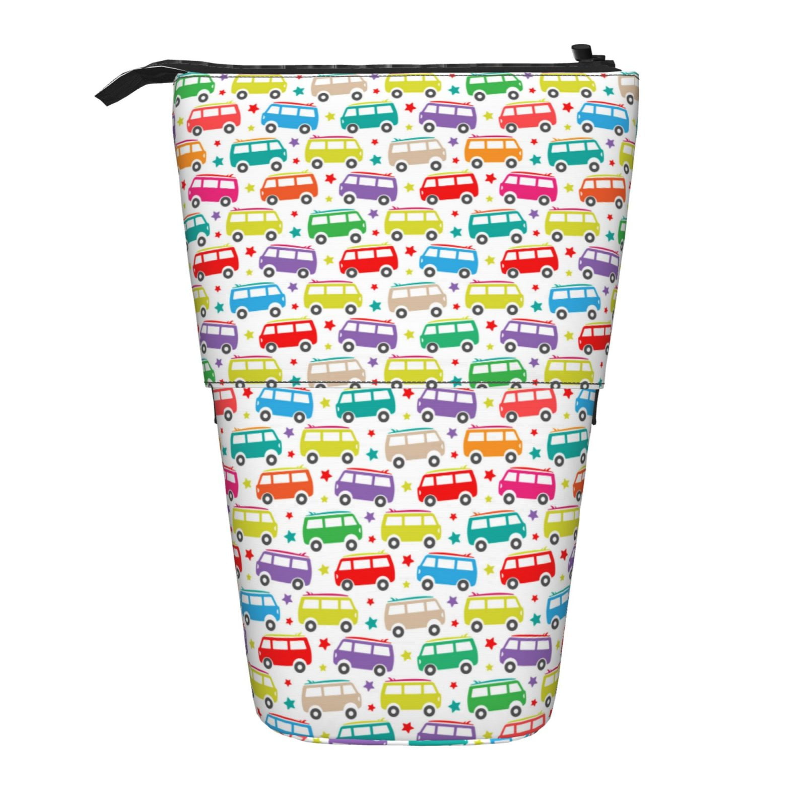 Picia Colorful Bus Print Telescopic Pencil Case, Telescopic Pen Holder ...
