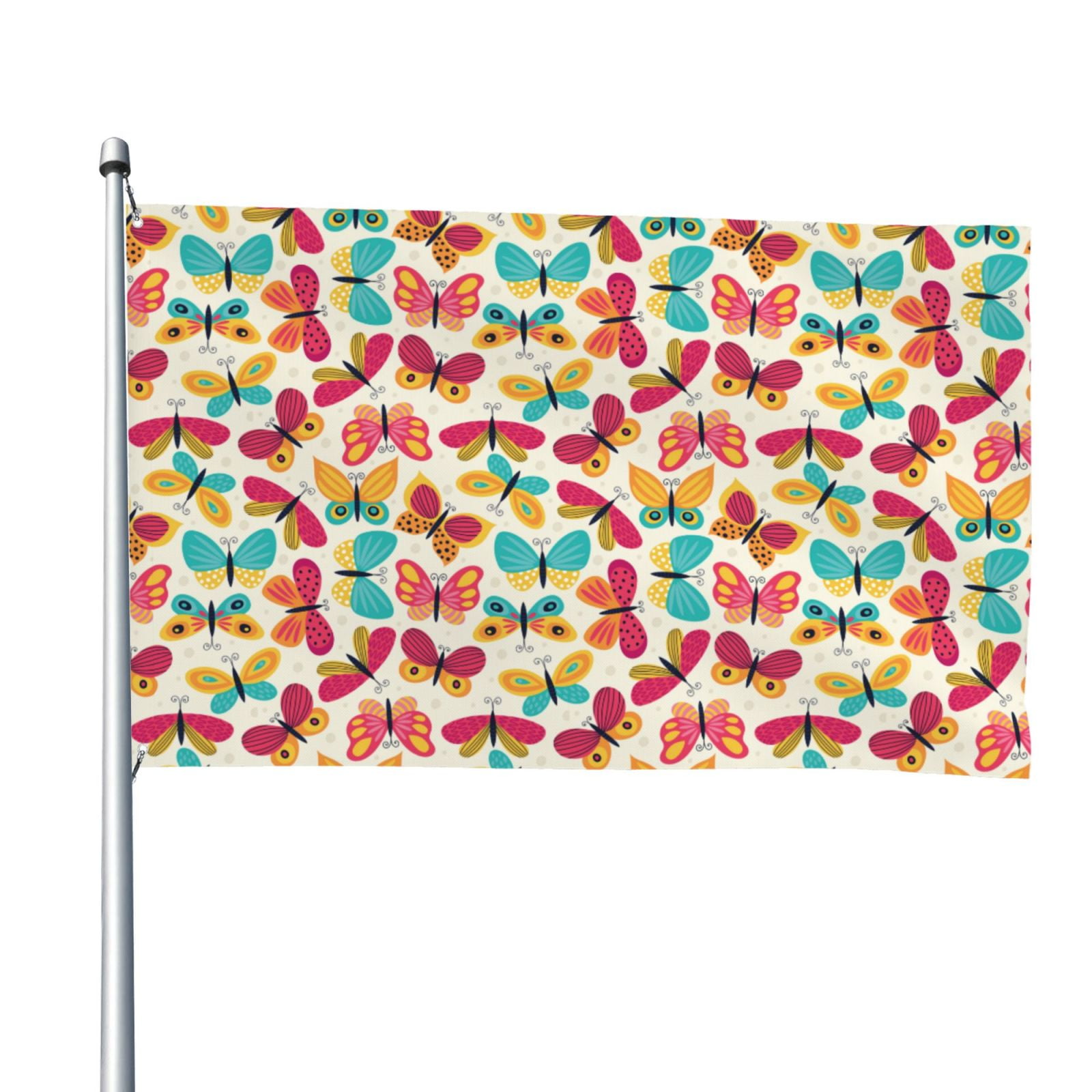 Picia Colorful Butterflies Printed Flag ,Colorful Butterflies Pattern ...