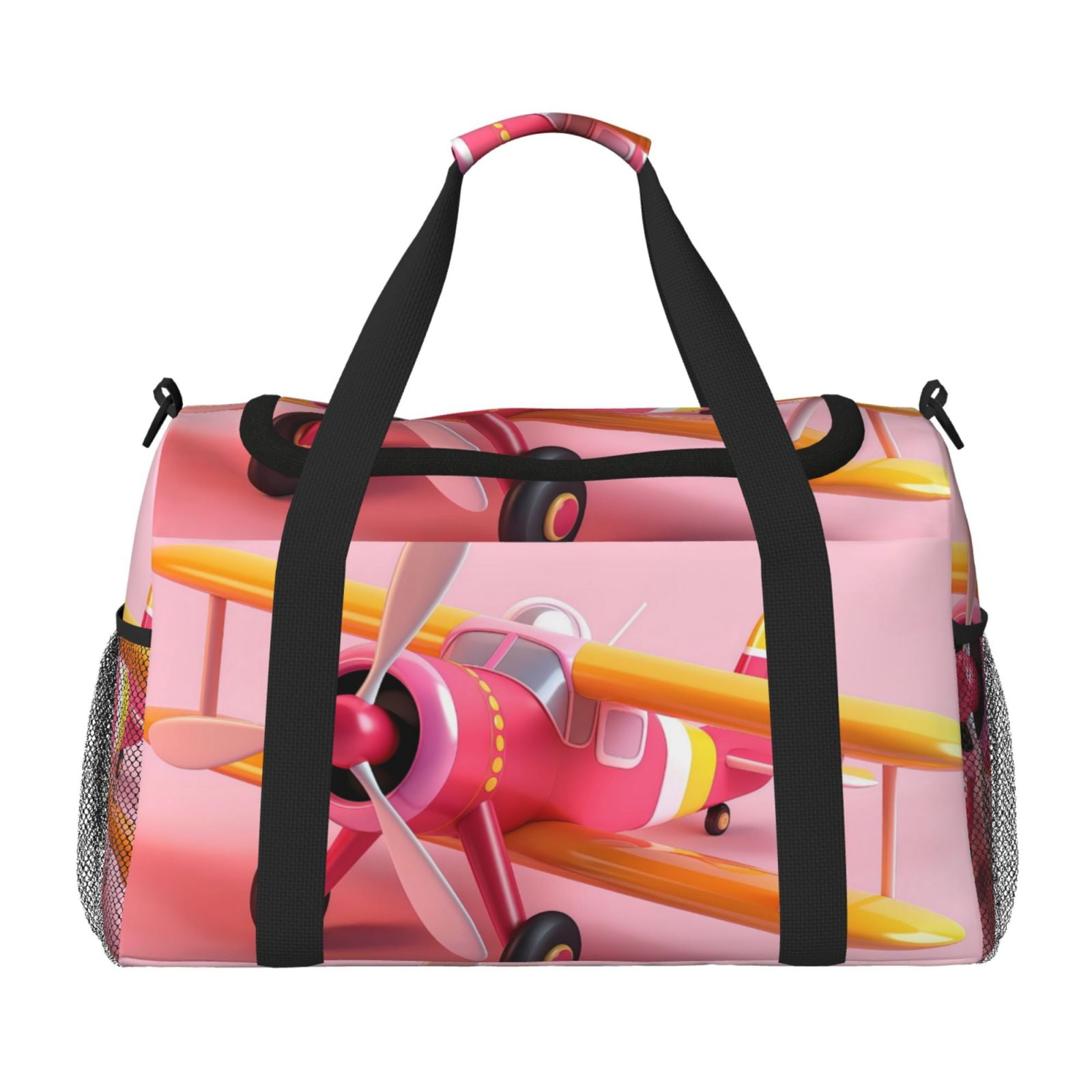 Picia Colorful Cartoon Biplane Print Travel Duffle Bag,Weekender Bags ...