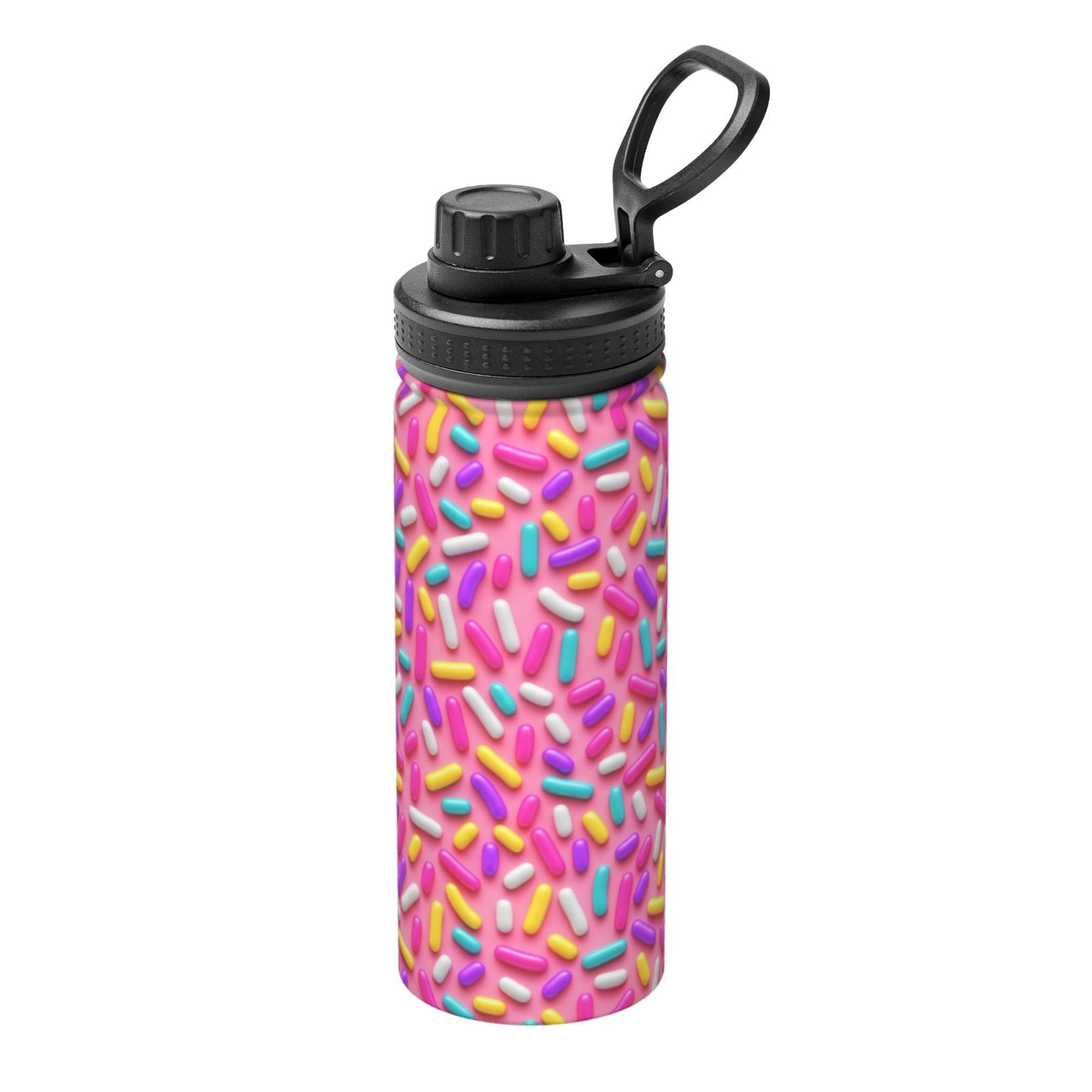 Picia Colorful Donuts 1 Pattern Water Bottle 18 oz Stainless Steel ...