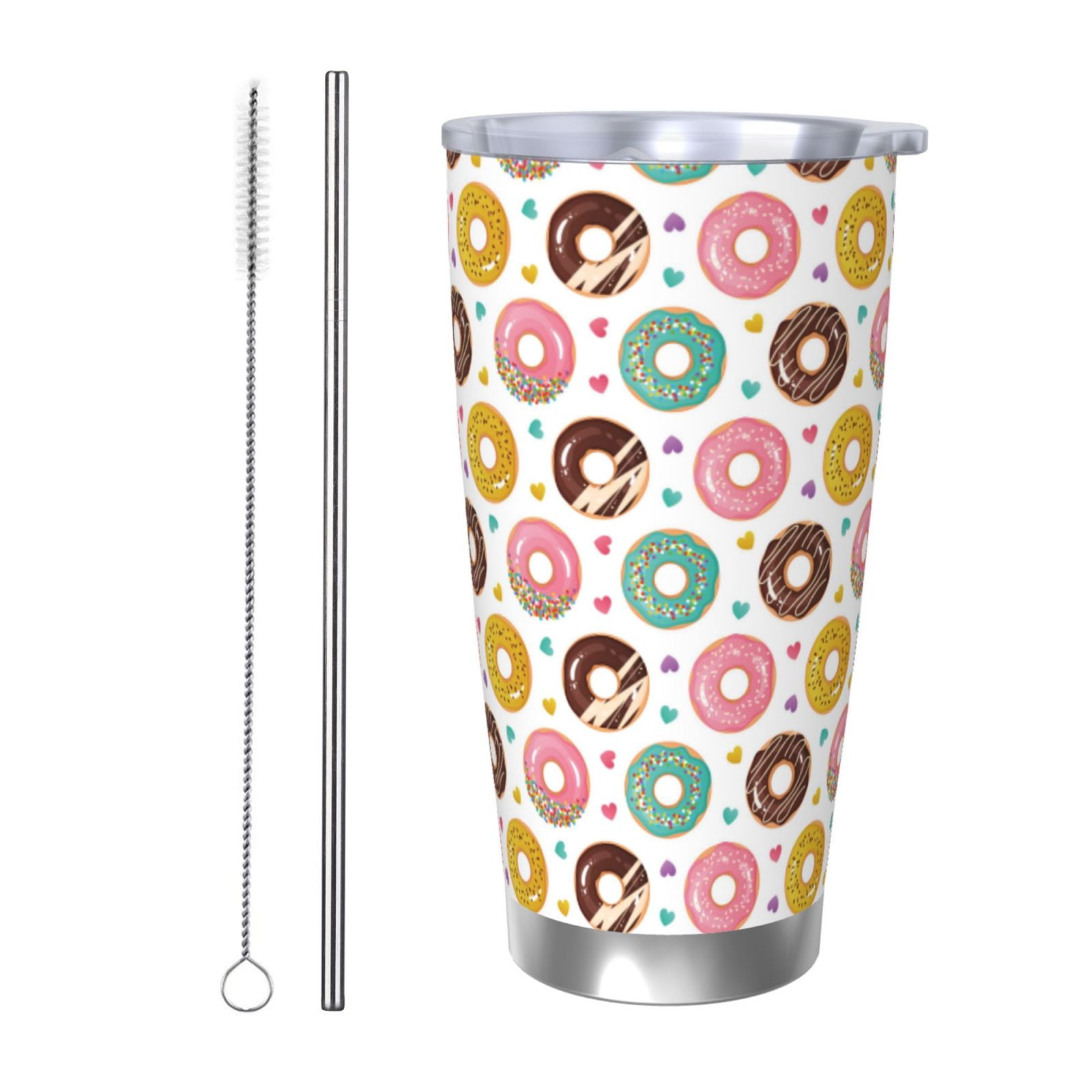 Picia Colorful Donuts Pattern 20 oz Tumbler Stainless Steel Vacuum ...
