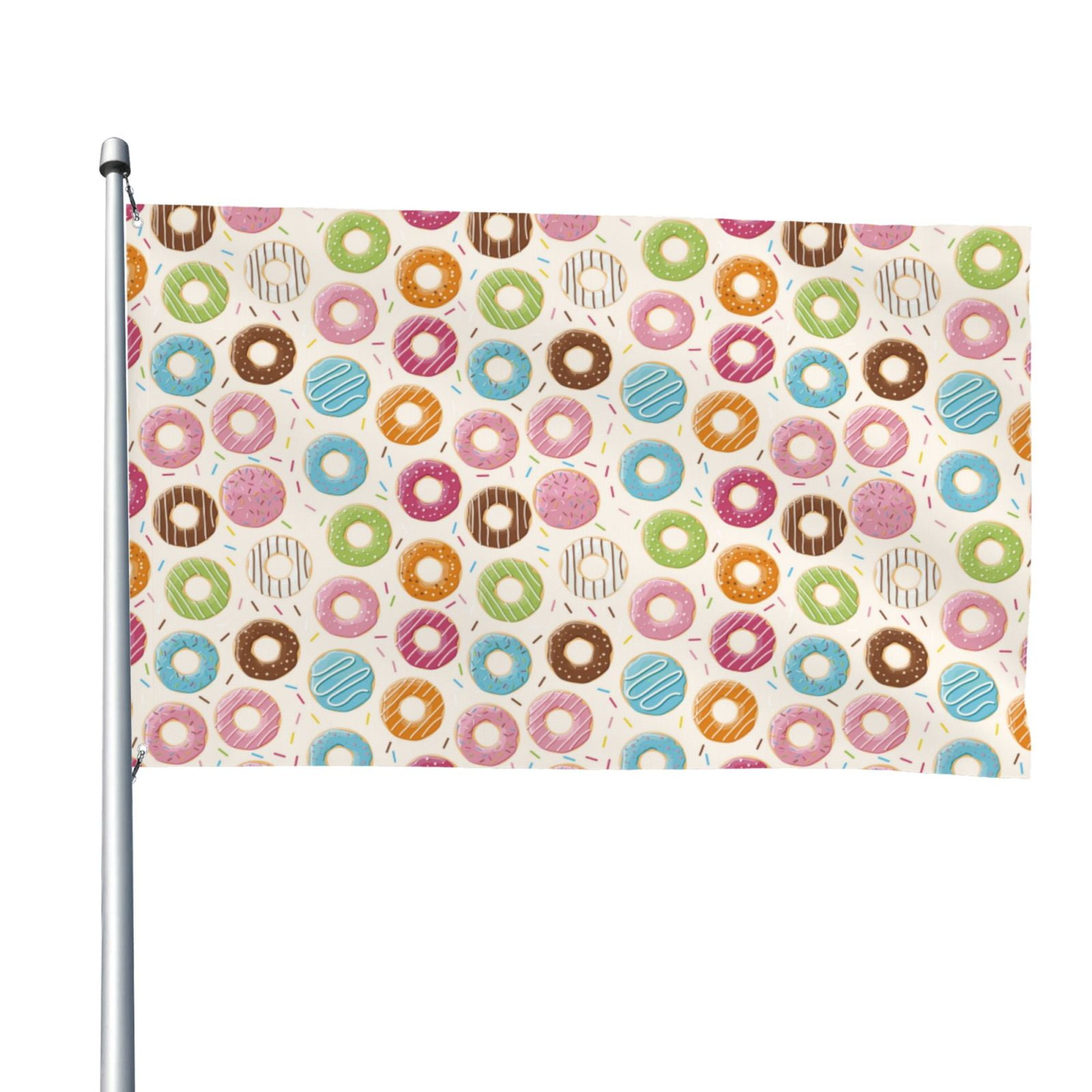 Picia Colorful Donuts Printed Flag ,Colorful Donuts Pattern Garden Flag ...
