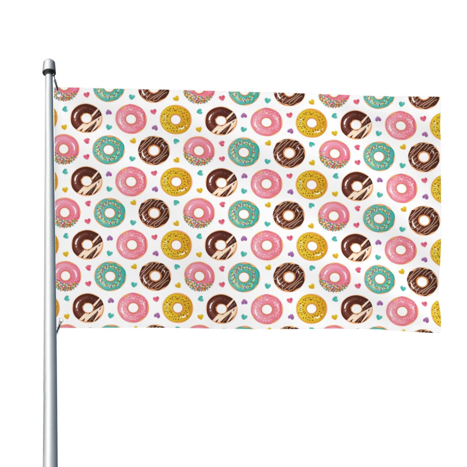 Picia Colorful Donuts Printed Flag ,Colorful Donuts Pattern Garden Flag ...