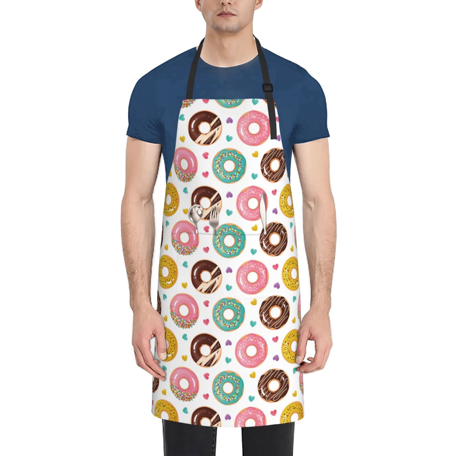 Picia Colorful Donuts Waterproof Apron for Unisex Adult - Adjustable ...