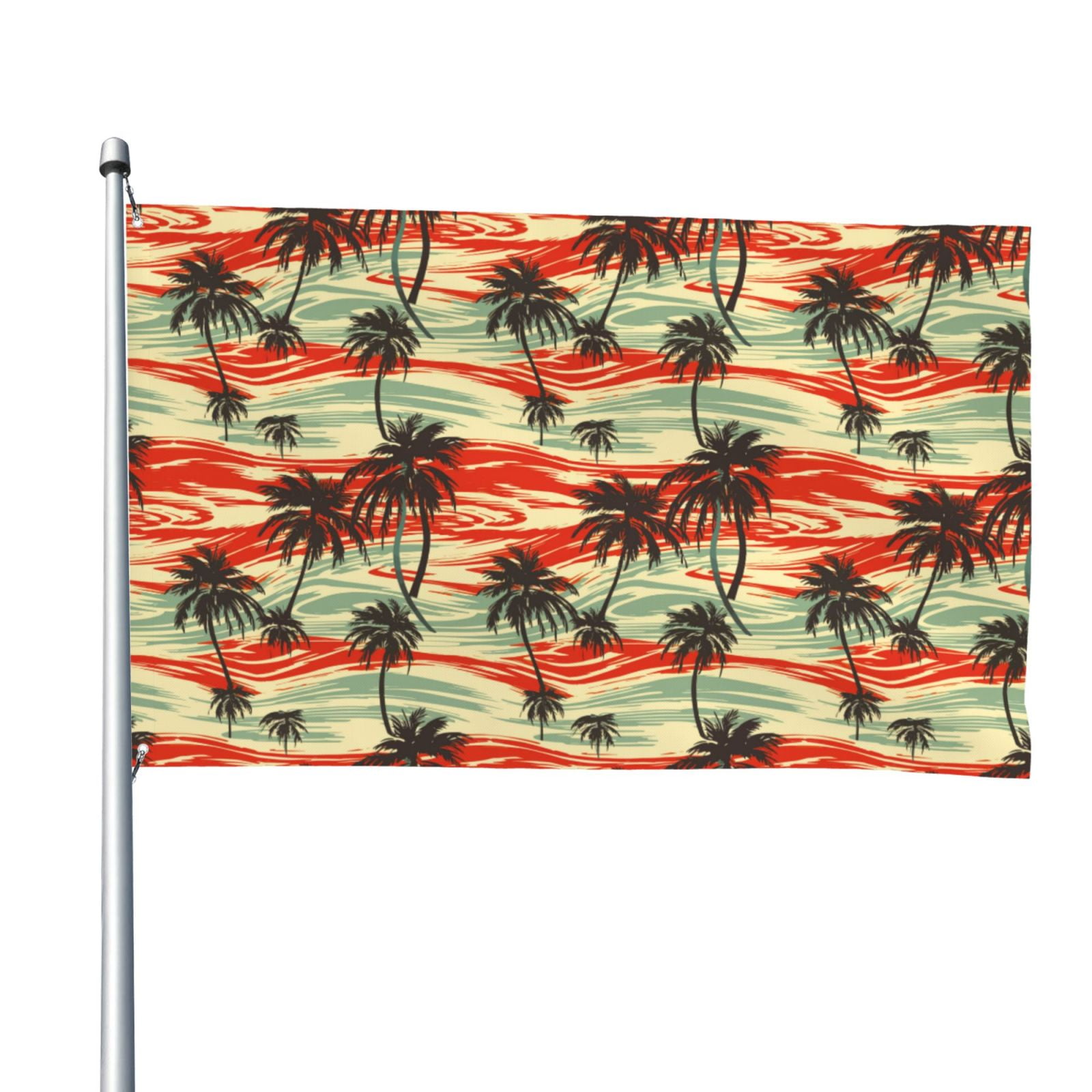 Picia Colorful Hawaii Palms Printed Flag ,Colorful Hawaii Palms Pattern ...