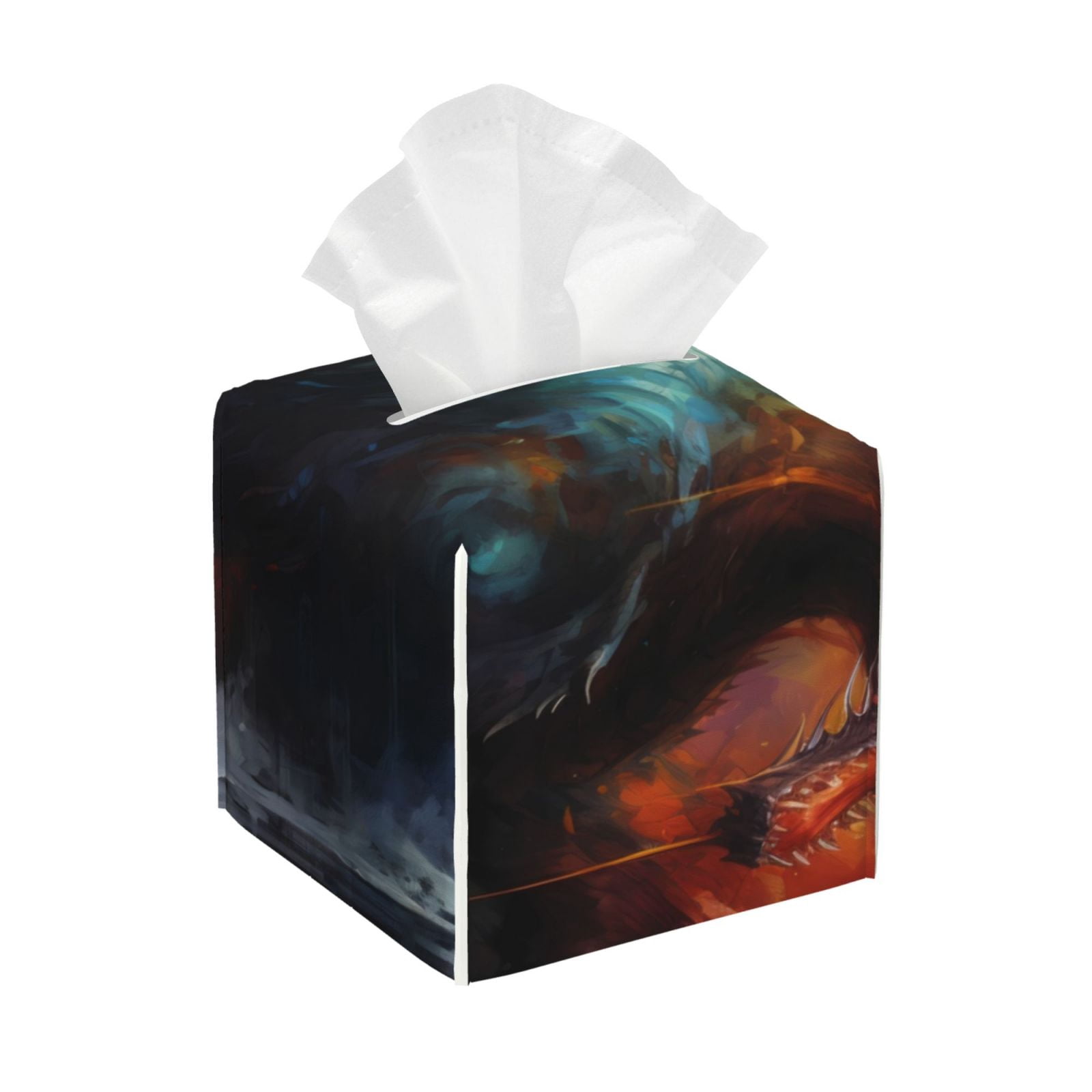 Picia Colorful Ink Style Dragon Pattern Tissue Box Cover,PVC Leather ...