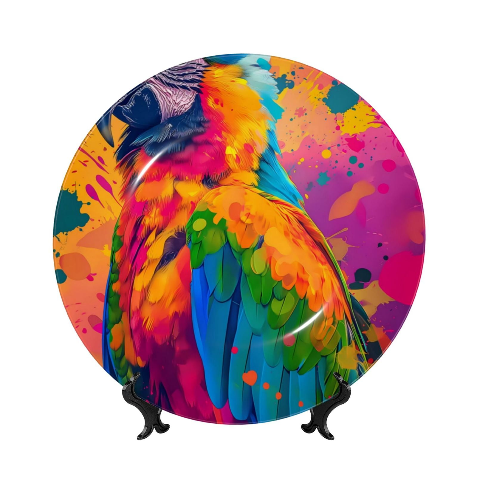 Picia Colorful Parrot Jungle Dream A Pattern Bone China Decorative ...