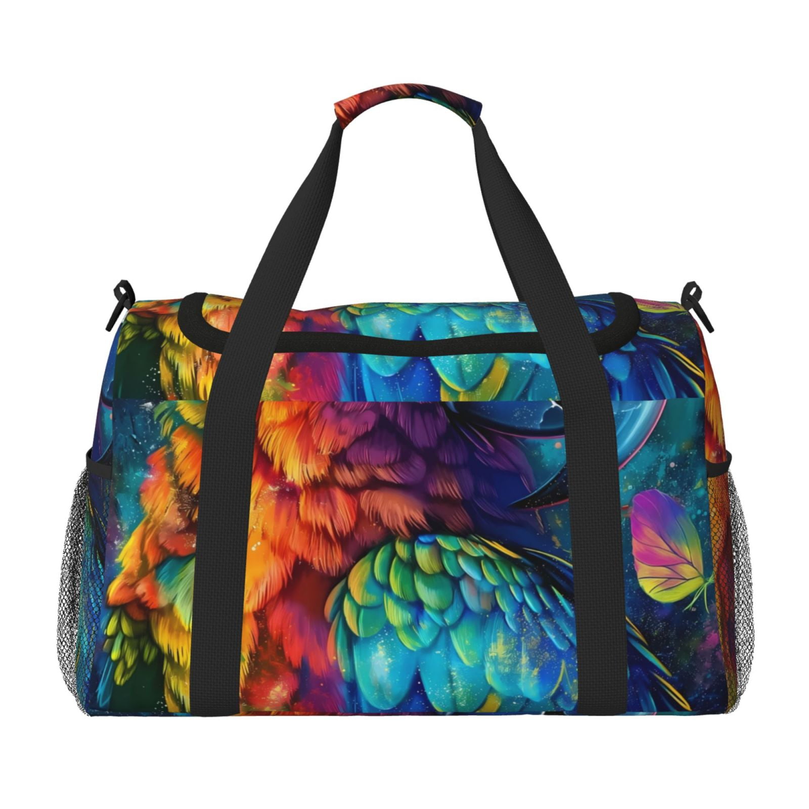 Picia Colorful Parrot Jungle Dream Print Travel Duffle Bag,Weekender ...