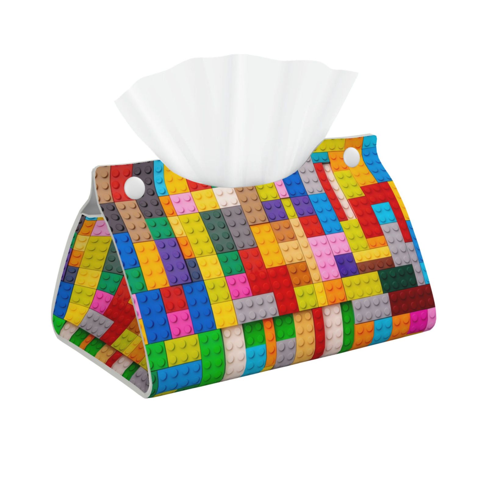 Picia Colorful Plastic Blocks Pattern Pattern Long Tissue Box Cover,PVC ...