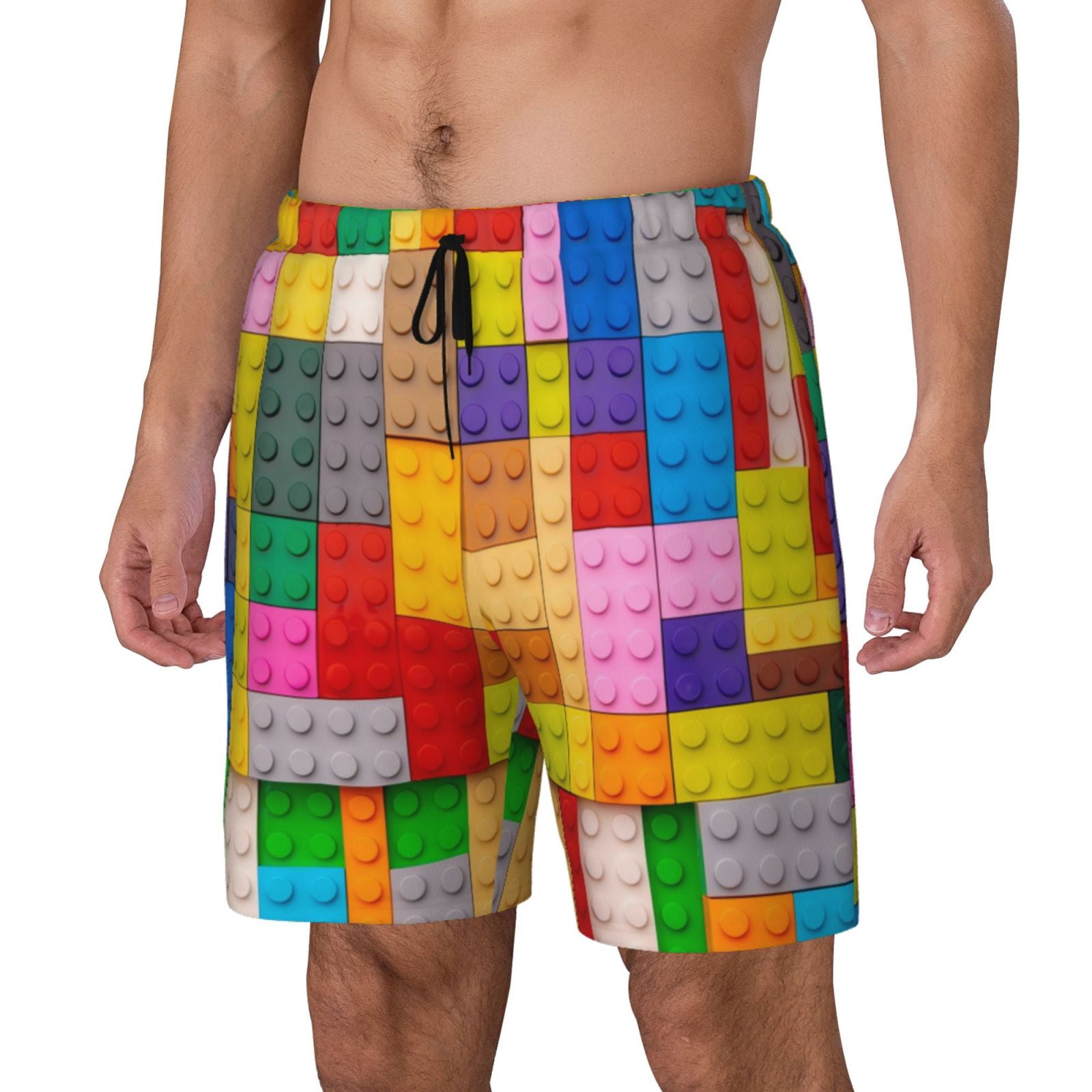 Picia Colorful Plastic Blocks Pattern pattern Mens Swim Trunks with ...