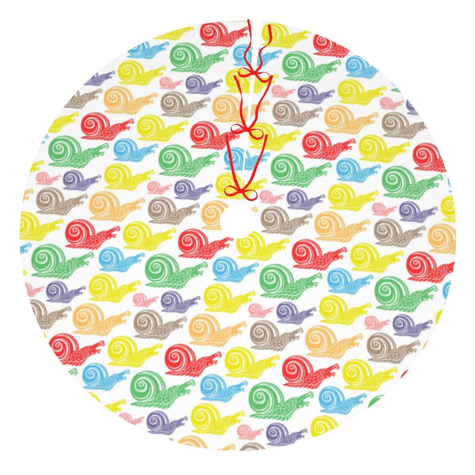 Picia Colorful Snails Print Christmas Tree Skirt , Christmas Tree Skirt ...