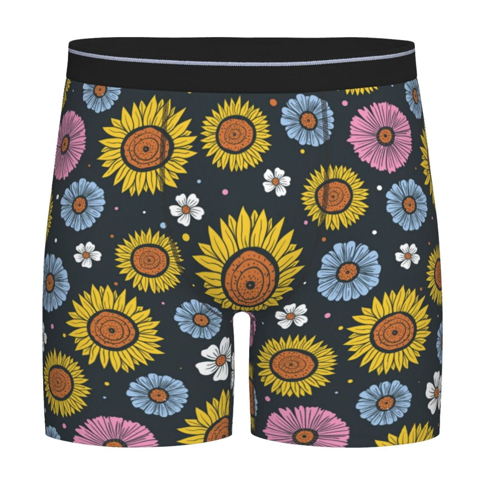 Picia Colorful Sunflowers Pattern Men's Athletic Long Leg Briefs ...