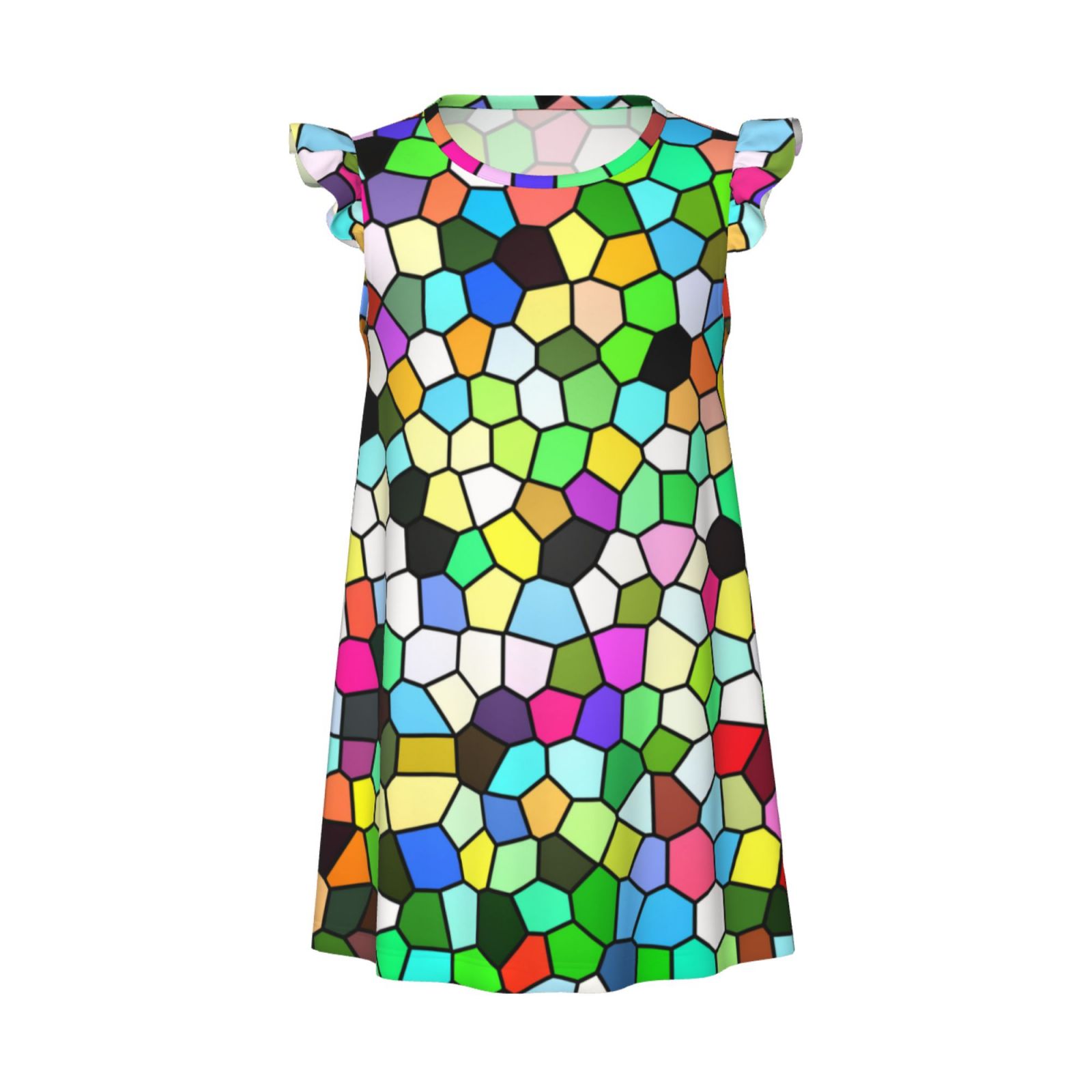 Picia Colorful Tie Dye Stained Glass Pattern Girls Nightgowns,Unicorn ...