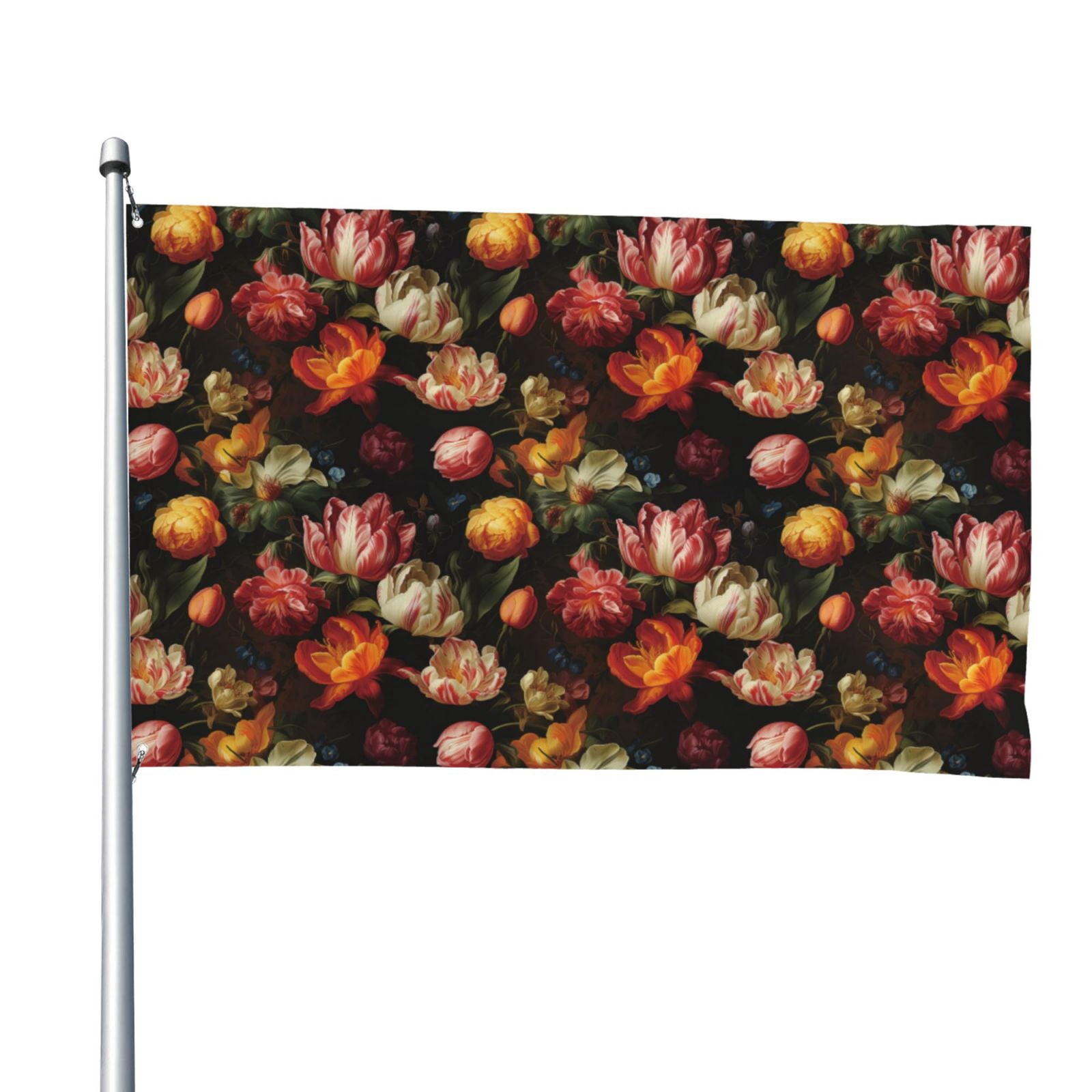 Picia Colorful Tulips Printed Flag ,Colorful Tulips Pattern Garden Flag ...