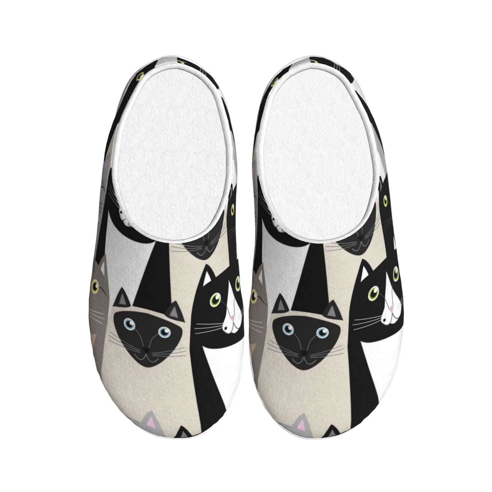 Picia Colors Cats for Women's Lamb-hug Comfy Fleece House Slippers ...