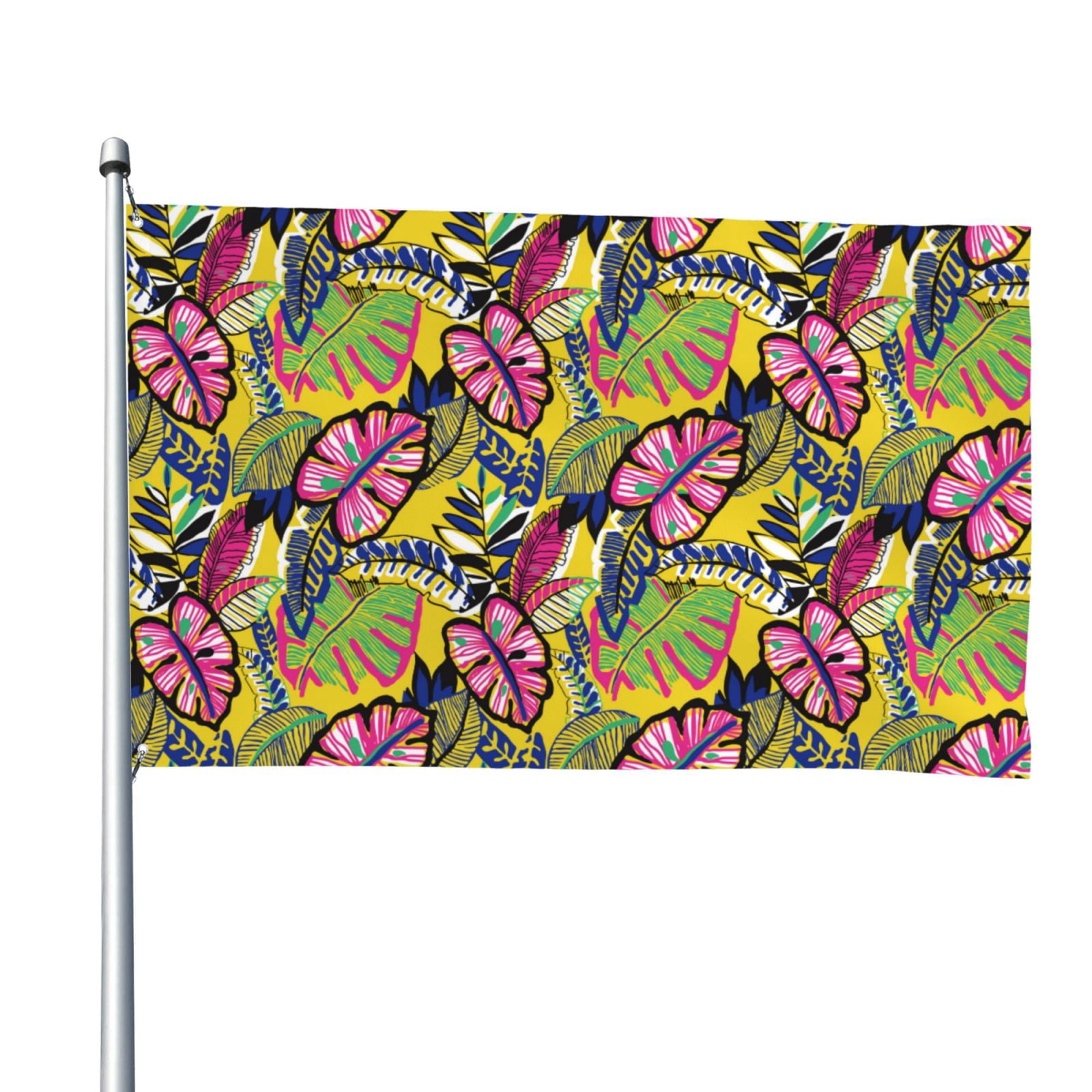 Picia Colrful Tropical Leaves Printed Flag ,Colrful Tropical Leaves ...