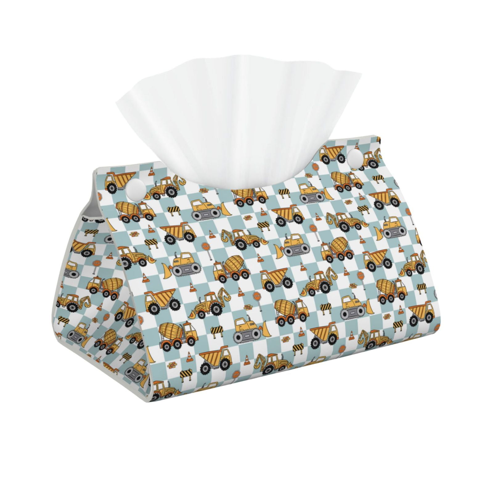 Picia Construction Vehicle Pattern Long Tissue Box Cover,PVC Leather ...