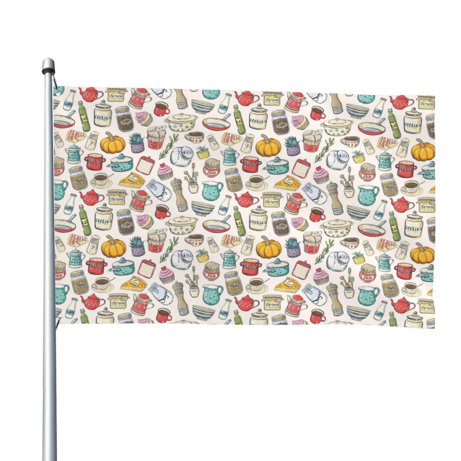 Picia Cooking Utensils Printed Flag ,Cooking Utensils Pattern Garden ...