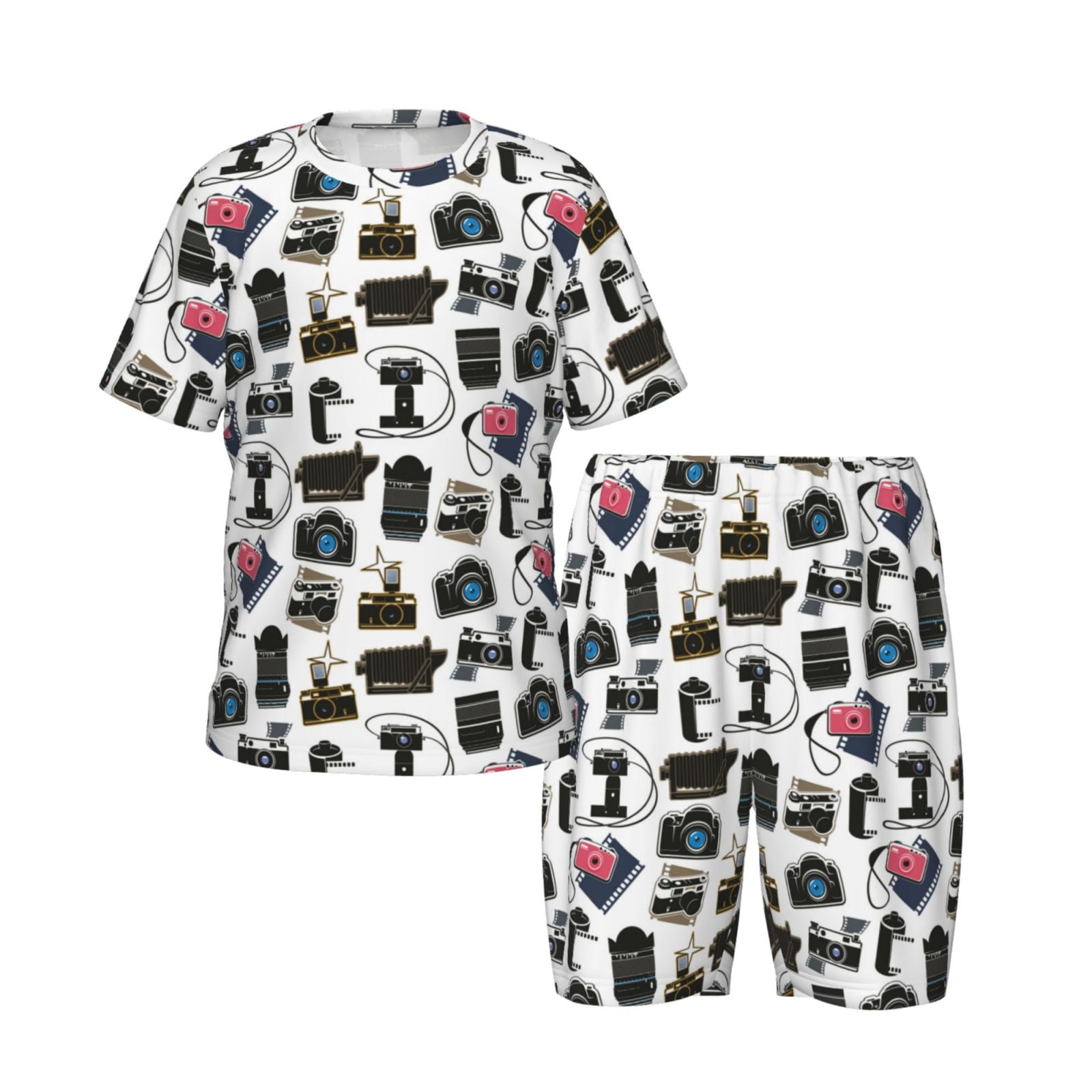 Picia Cool Camera Printed Boys' Kids-PJ Snug Fit Cotton Short Sleeve ...