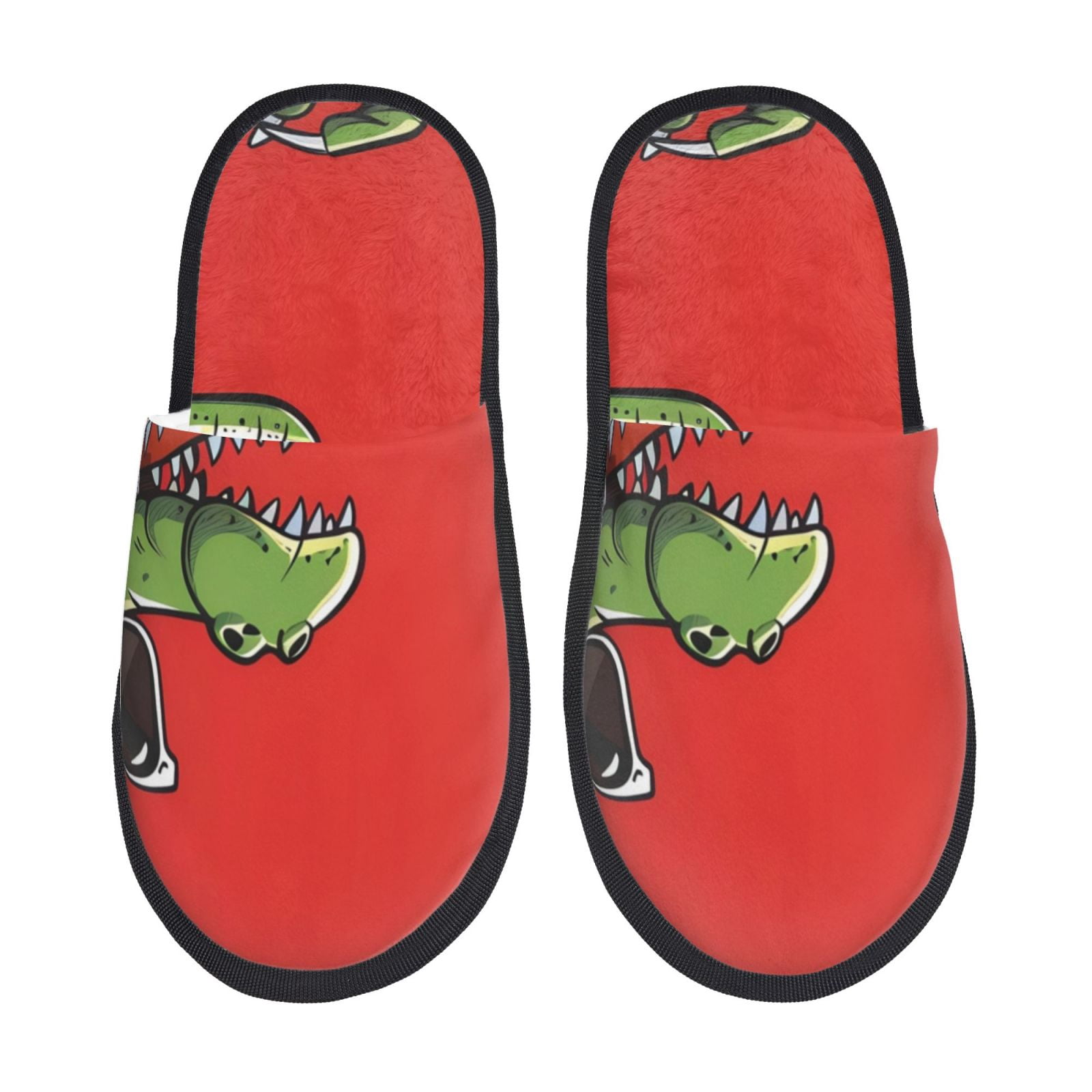 Picia Cool Crocodile With Sunglasses Print Women's Fuzzy Fluffy House ...