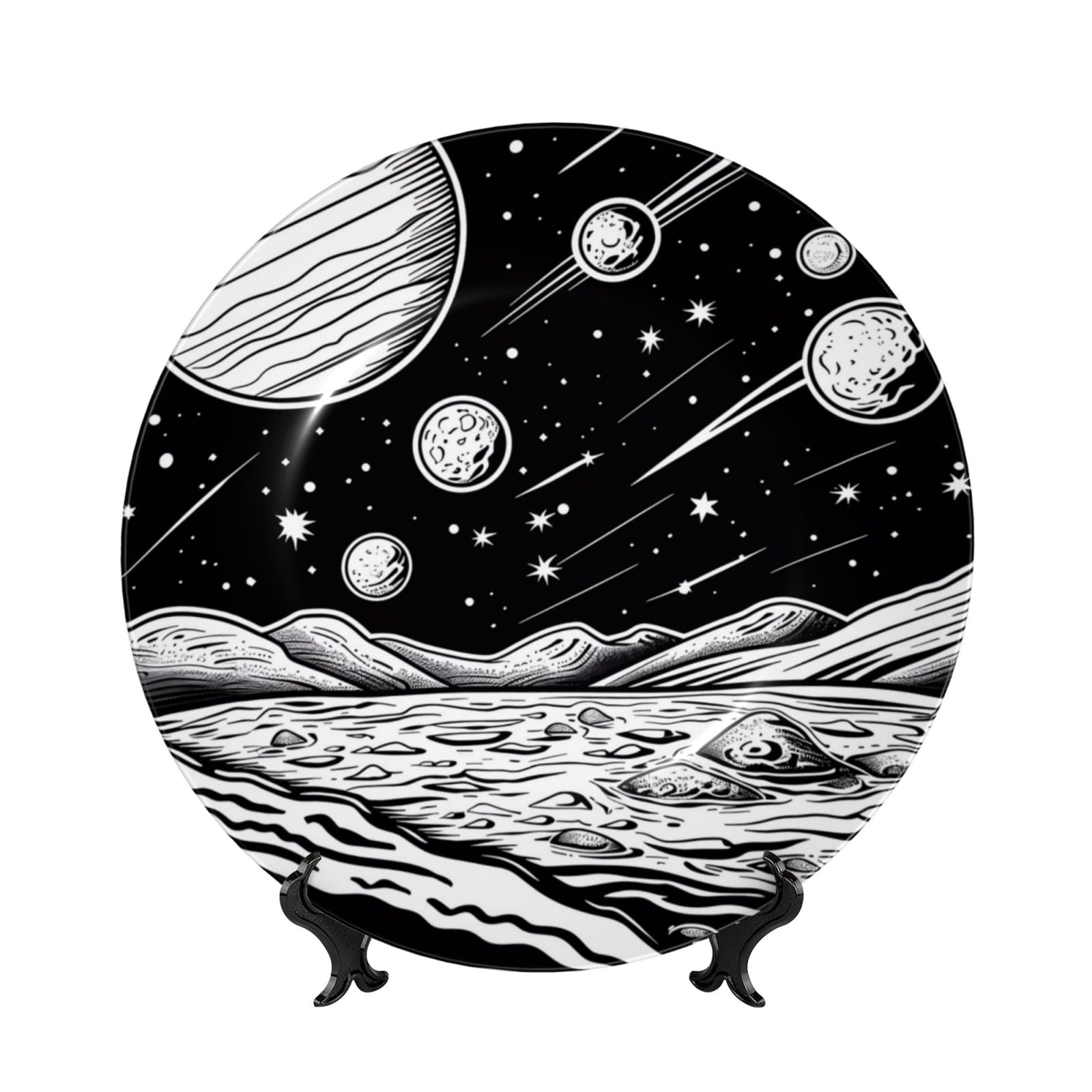 Picia Cosmic Landscape Celestial Art Pattern Bone China Decorative ...