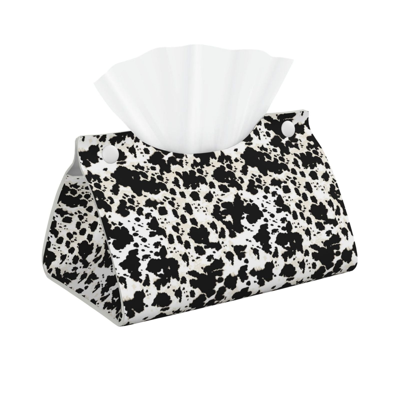 Picia Cow Skin 1 Pattern Long Tissue Box Cover,PVC Leather Triangle ...