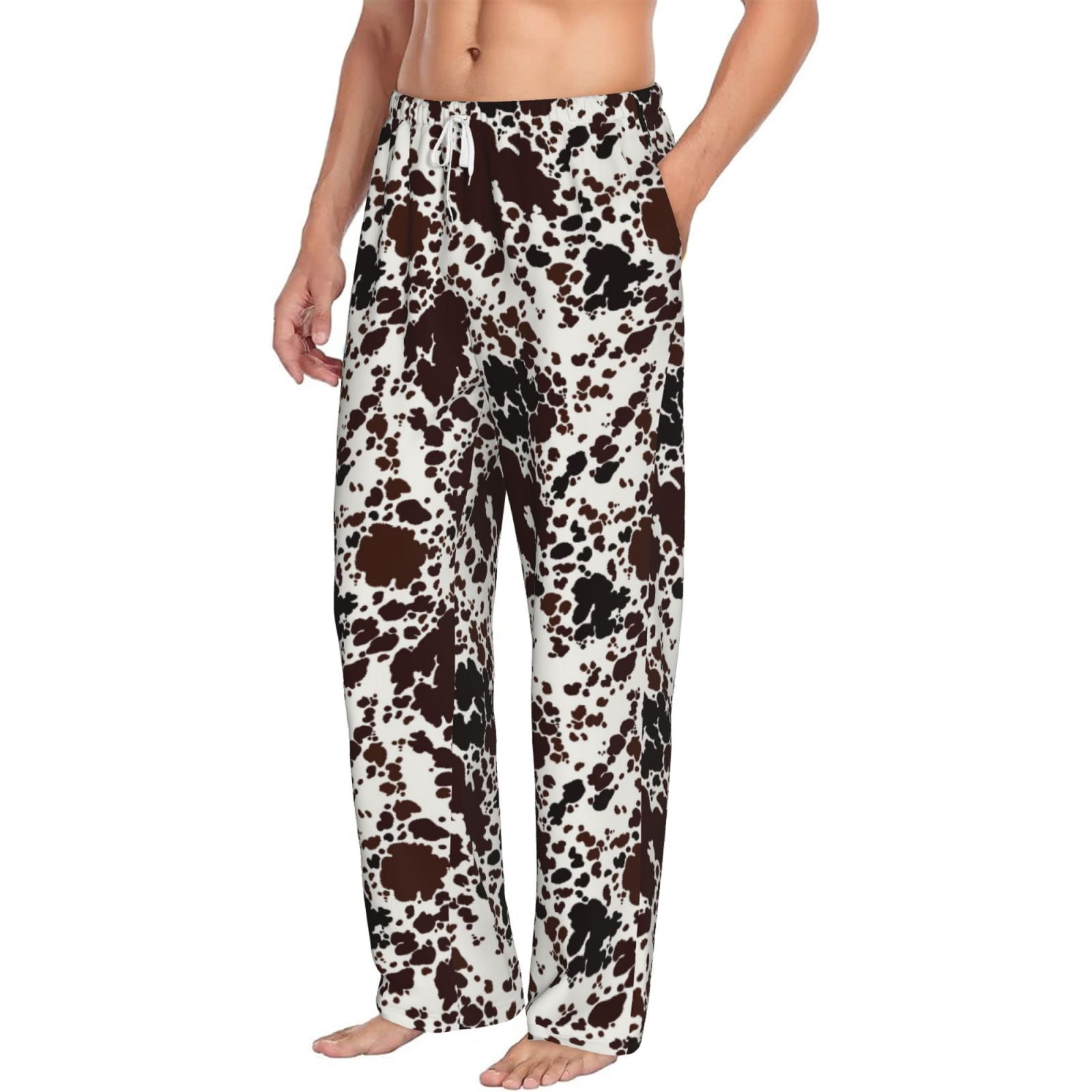 Picia Cow Skin Mens Soft Woven Cotton Elastic Waistband Sleep Pajama ...
