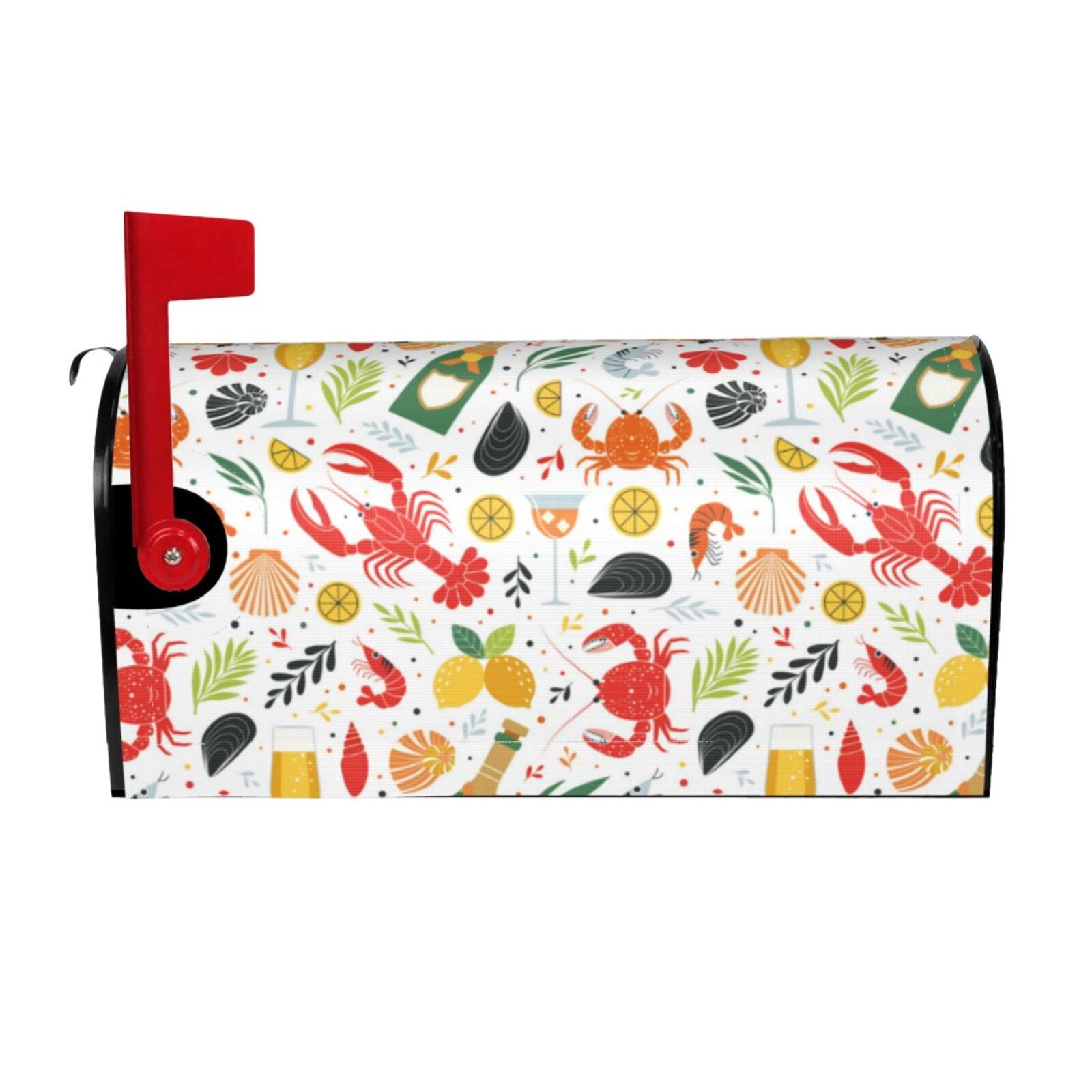 Picia Crabs Shrimps Magnetic Mailbox Cover Standard Size-25.5x21 in ...