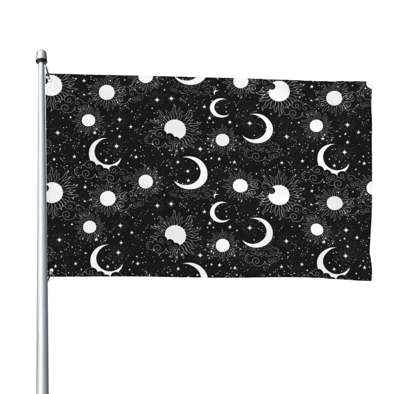 Picia Crescent and Stars Printed Flag ,Crescent and Stars Pattern ...