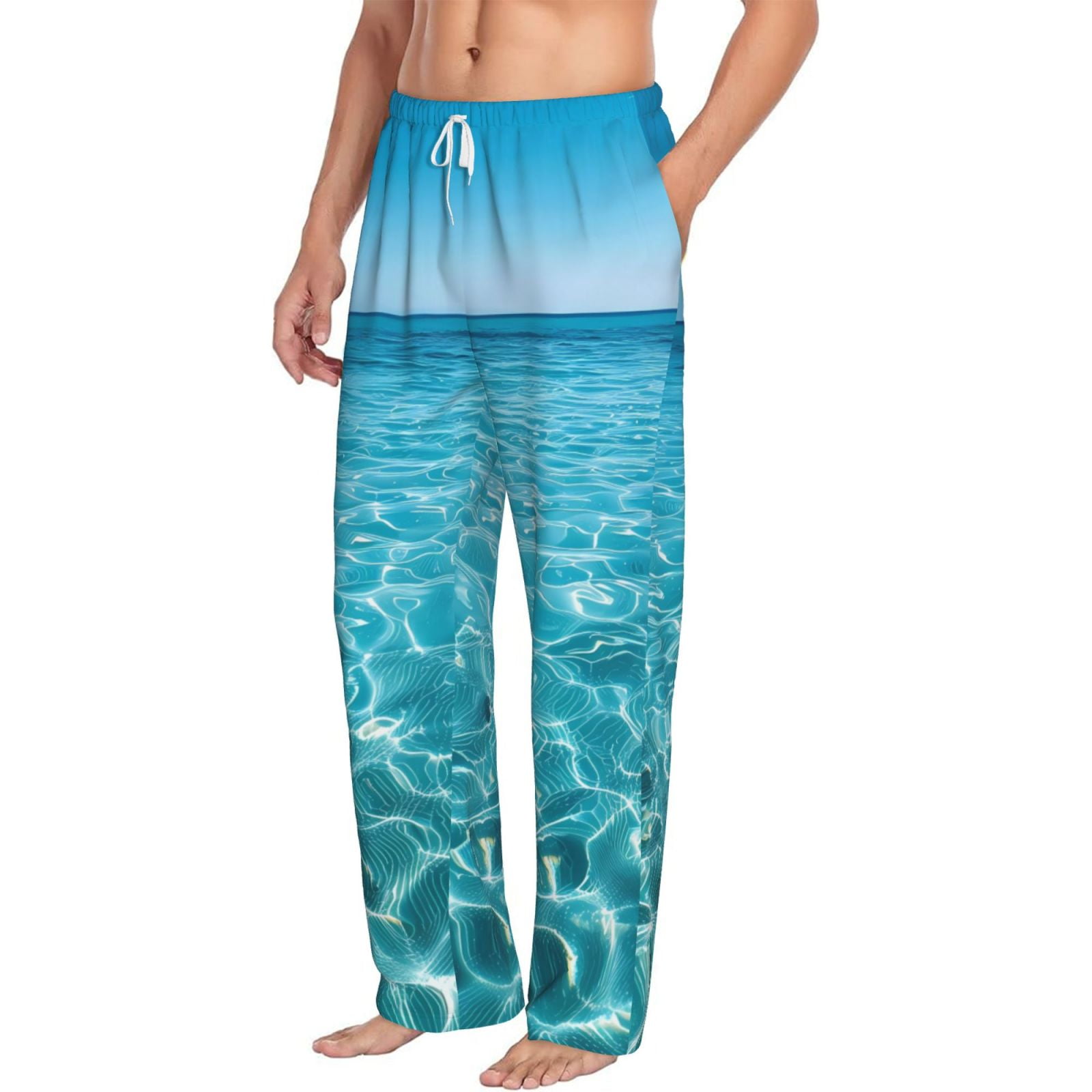 Picia Crystal Clear Ocean Waves Mens Soft Woven Cotton Elastic ...