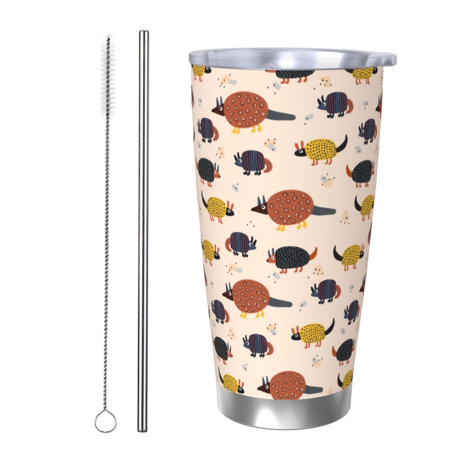Picia Cute Armadillo1 Pattern 20 oz Tumbler Stainless Steel Vacuum ...