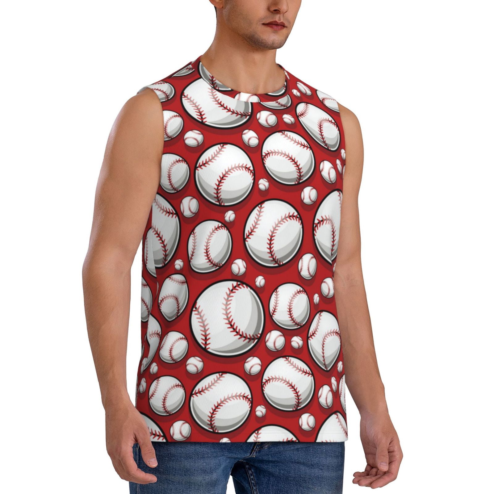 Picia Cute Baseball mens Cotton Tank Undershirts , Moisture-wicking ...