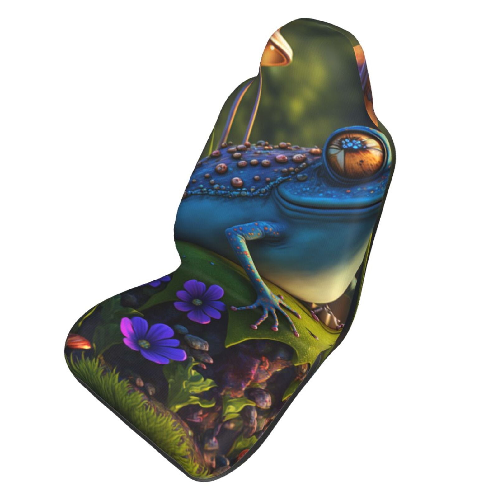 Picia Cute Blue Frog Print Waterproof Sweating Car Seat Cover for Post ...