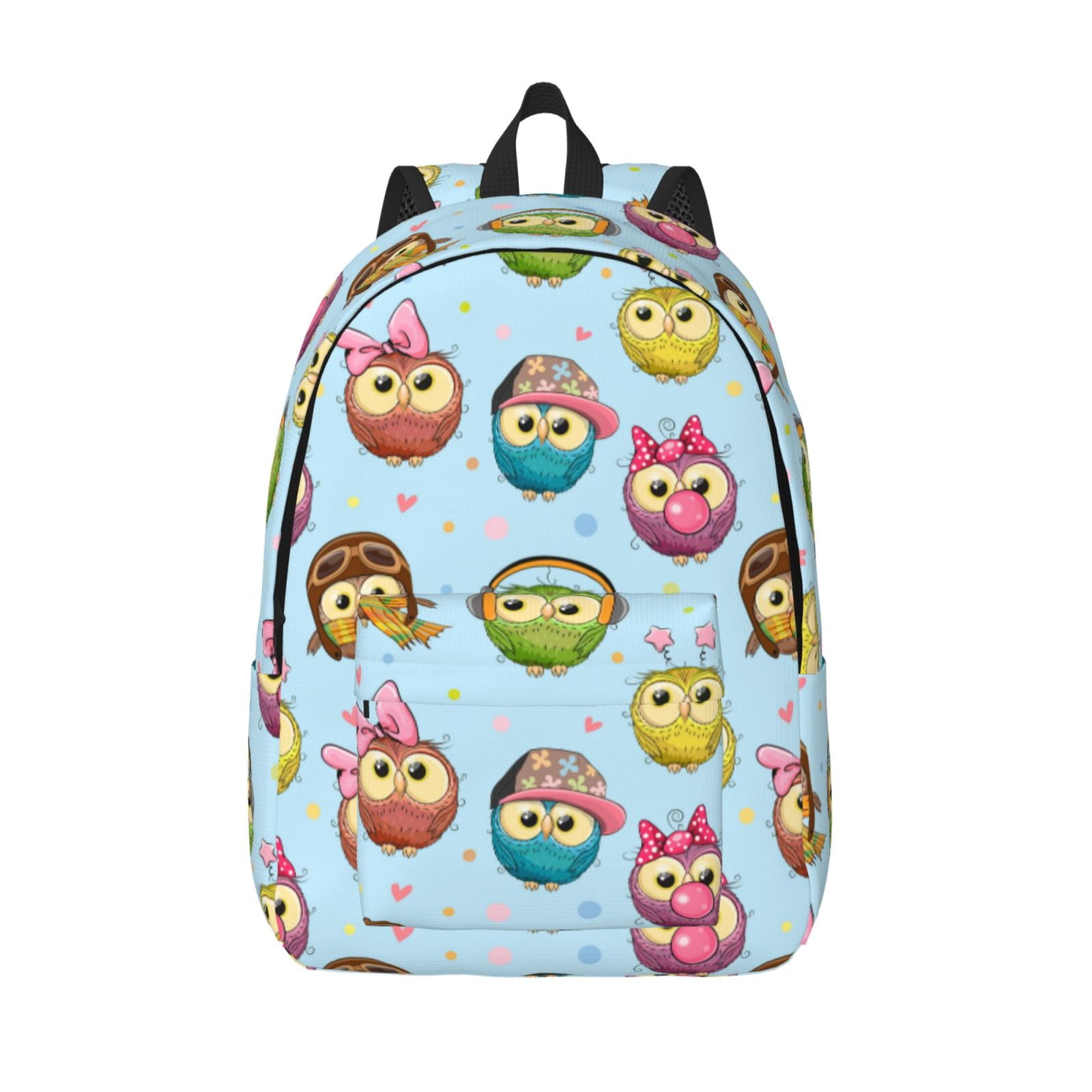 Picia Cute Cartoon Owls 3 Printed Canvas Daypack - Stylish and Durable ...