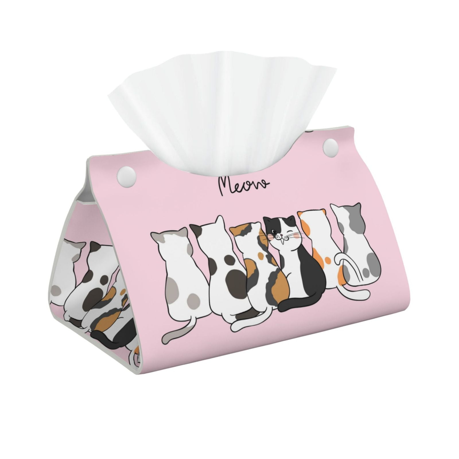 Picia Cute Cats Pattern Long Tissue Box Cover,PVC Leather Triangle ...