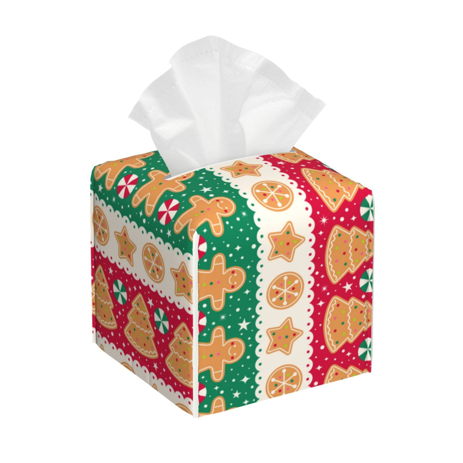 Picia Cute Cookies Pattern Tissue Box Cover,PVC Leather Square Holder ...