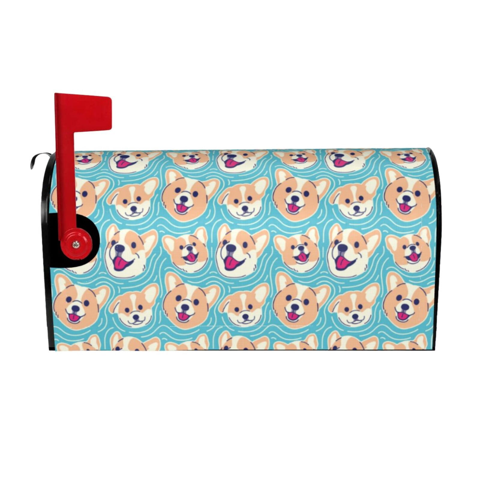 Picia Cute Corgi Head Magnetic Mailbox Cover Standard Size-25.5x21 in ...